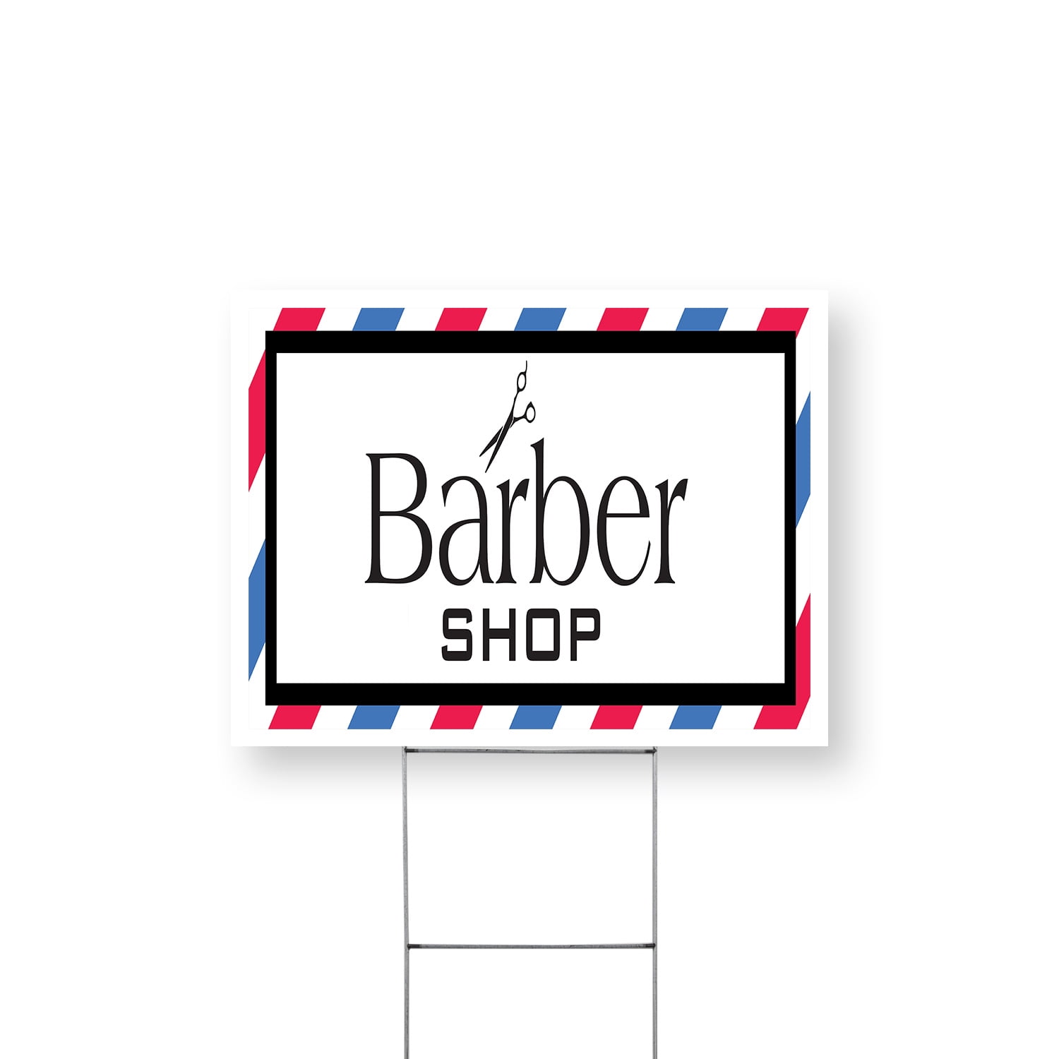 Barber Shop Yard Sign 18 Inch x 24 Inch Double Sided Weatherproof Heavy ...