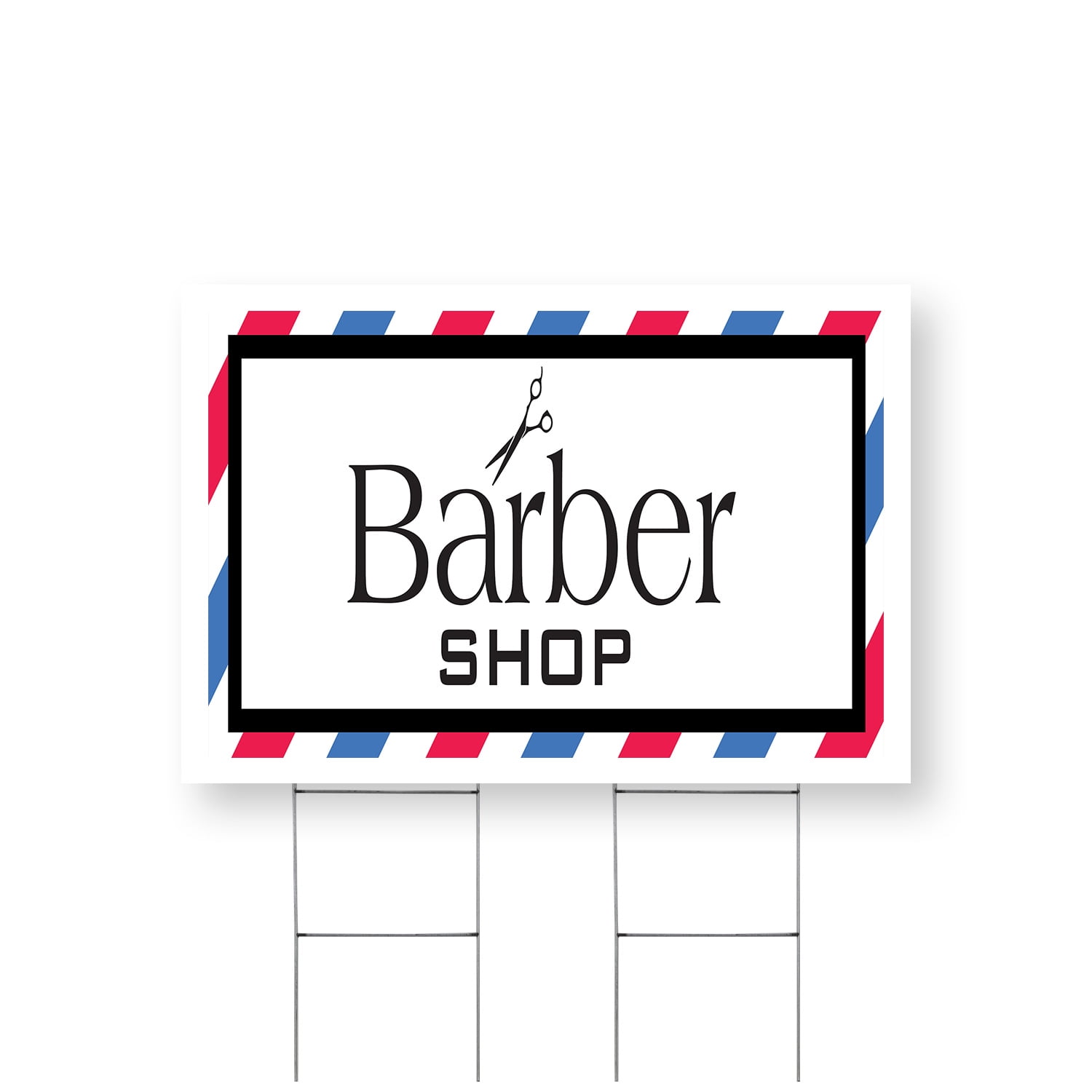 Barber Shop Yard Sign 24 Inch x 36 Inch Single Sided Weatherproof Heavy ...
