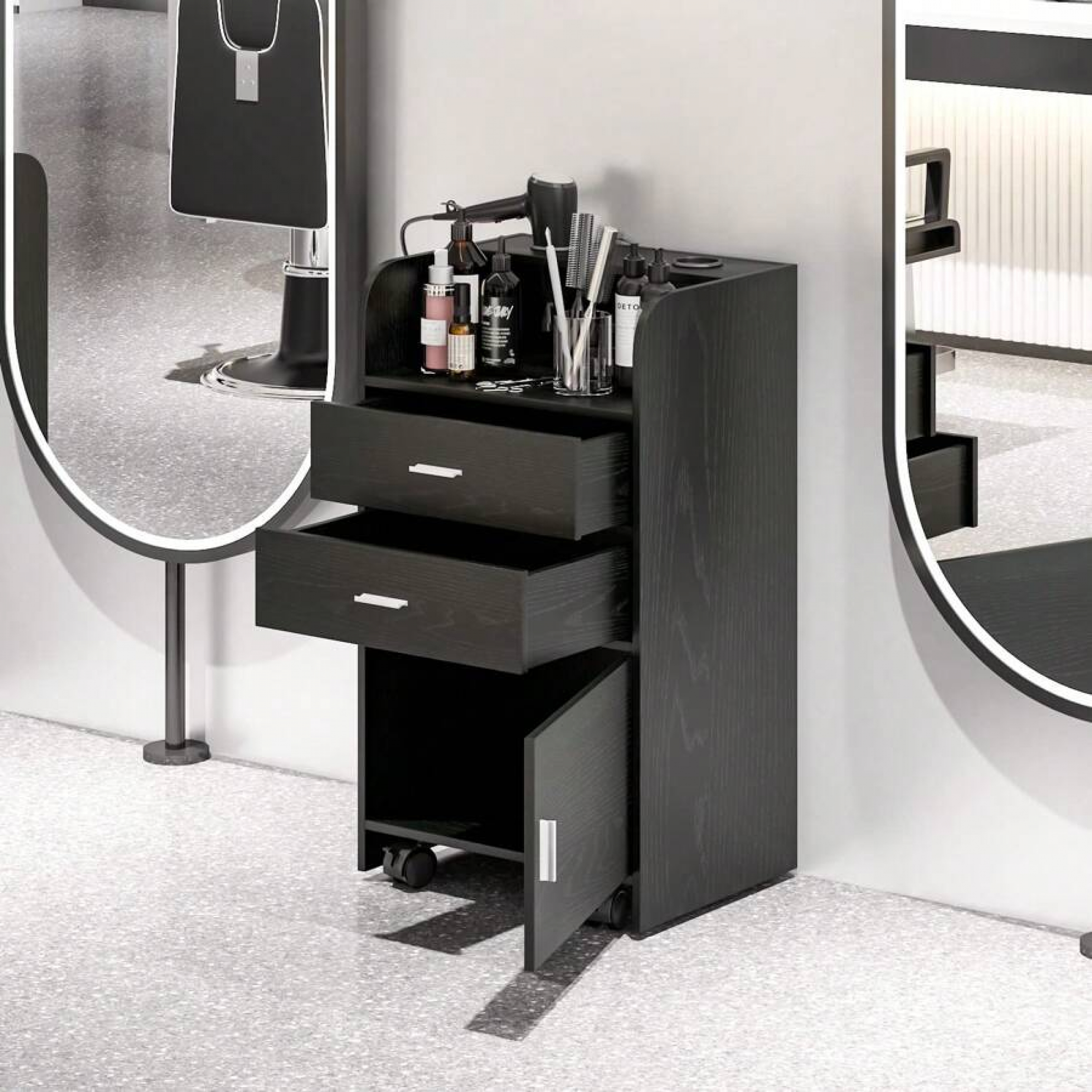 Barber Shop workstation storage cabinet/Salon workstation cabinet (with ...