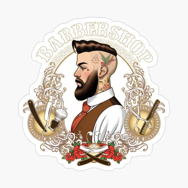 Barber Sticker Decor Tumbler Car Window Sticker Phone Decal Water ...