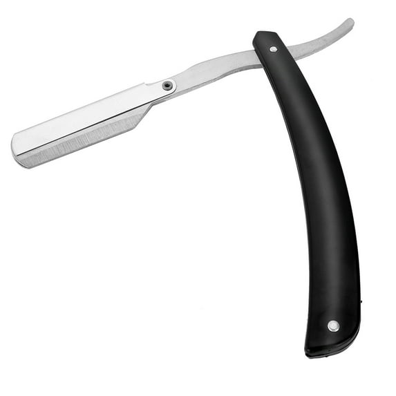 Barber Straight Blade Razor Stainless Steel Salon Folding Shaving Hair ...