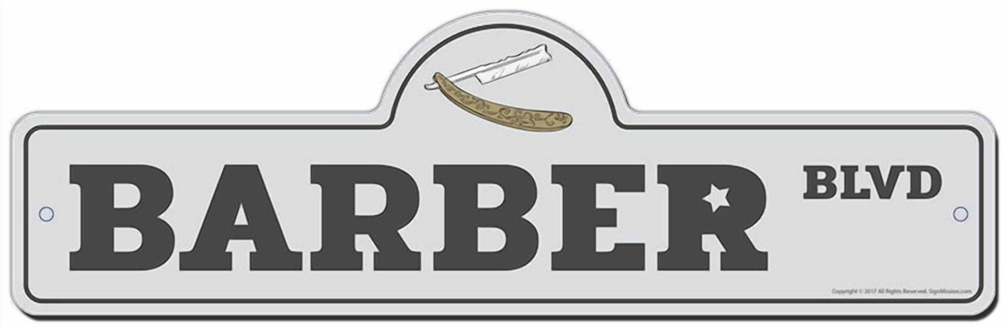 Barber Street Sign | Indoor/Outdoor | Funny Home Decor for Garages ...