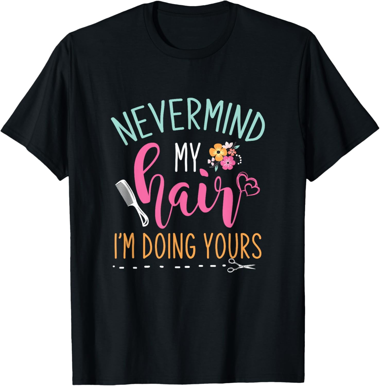 Barber Women Girls Hair Beauty Gift Idea Hairstylist T-Shirt - Walmart.com
