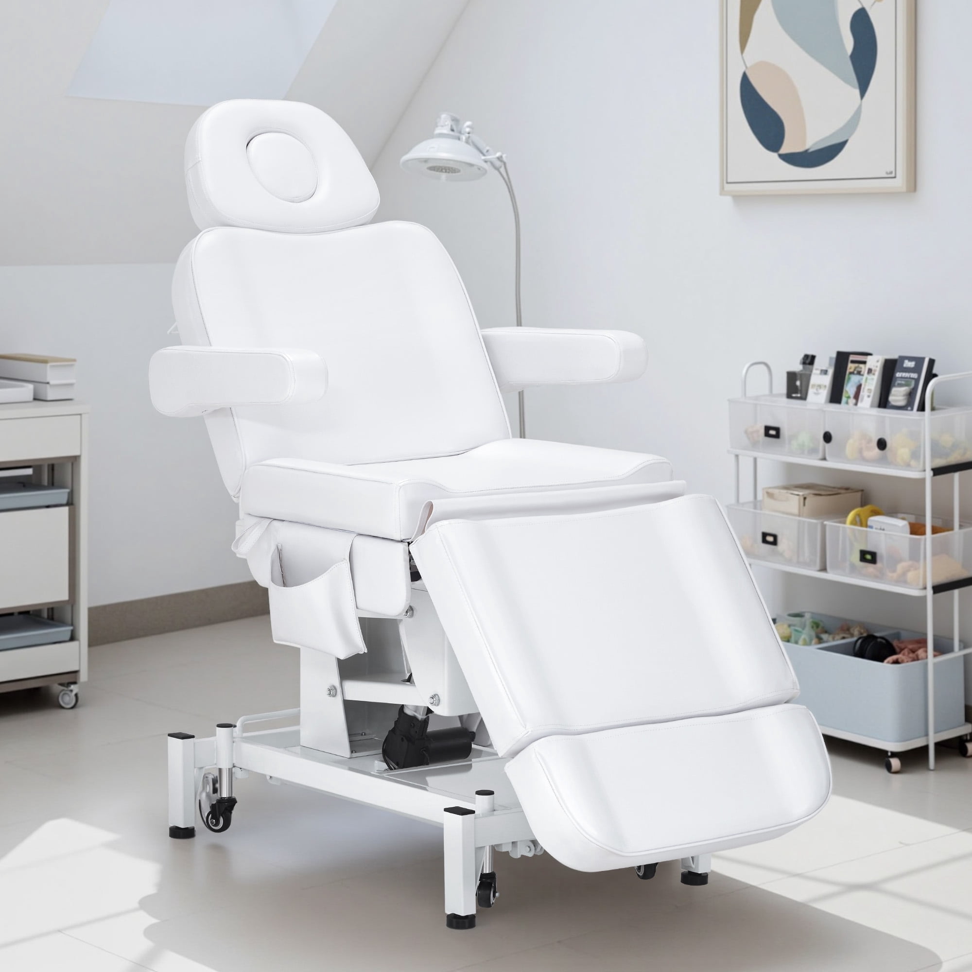 BarberPub 3-Motor Electric Facial Bed for Esthetician, Salon Spa ...