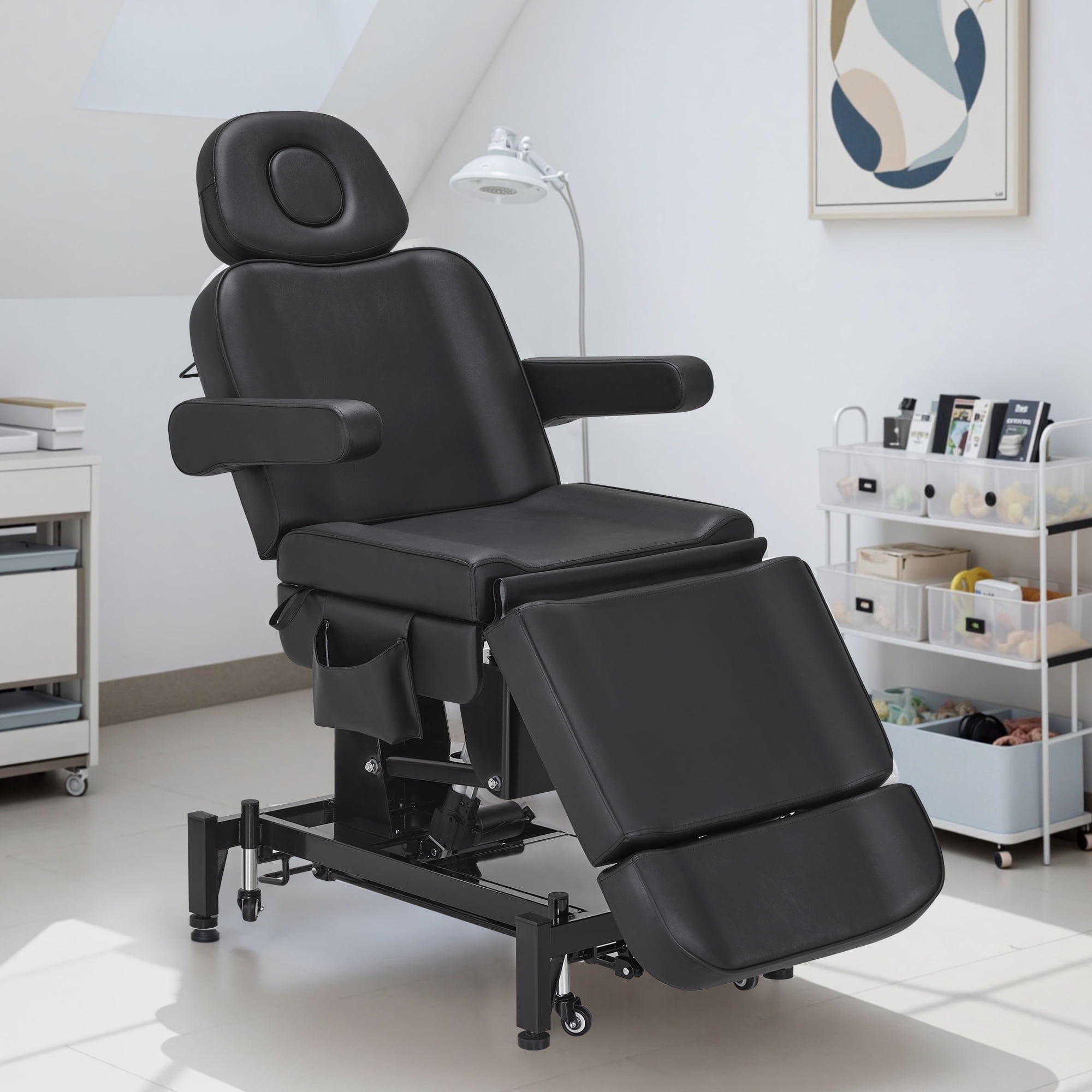 BarberPub 3-Motor Electric Facial Bed for Esthetician, Salon Spa ...
