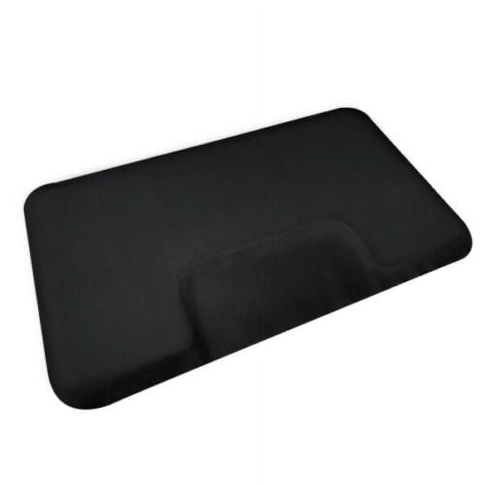 BarberPub 3 x 5 feet Black Salon Floor Mat Rectangle High Density Foam ...