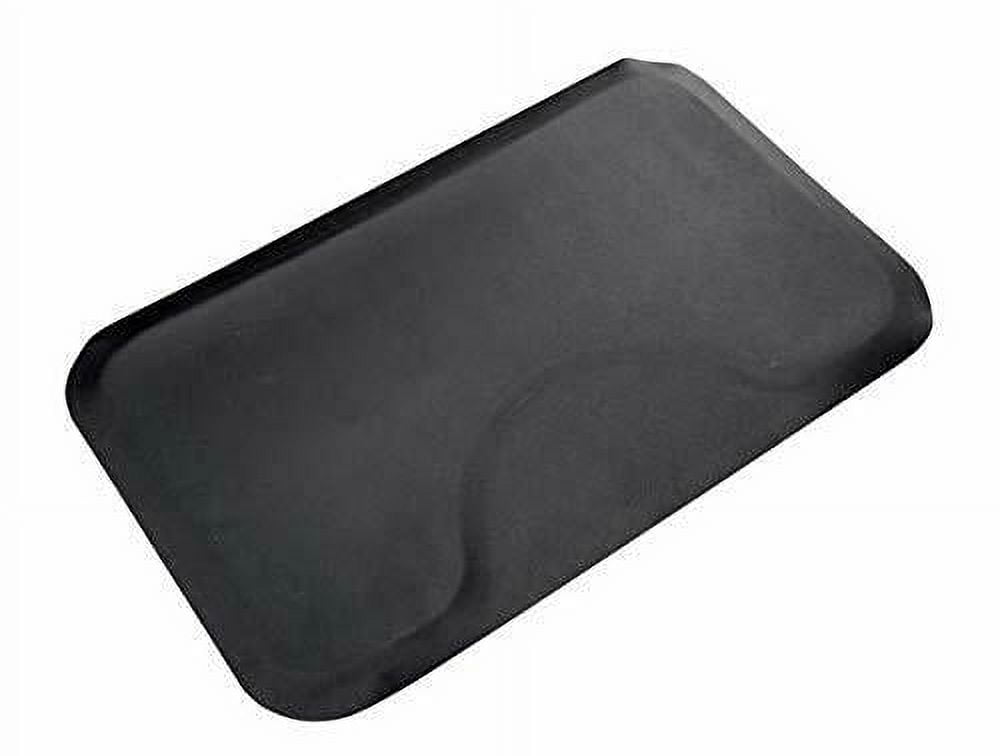 BarberPub 3 x 5 ft PVC Salon Floor Black Anti Fatigue Rectangle Mat 7/8 ...