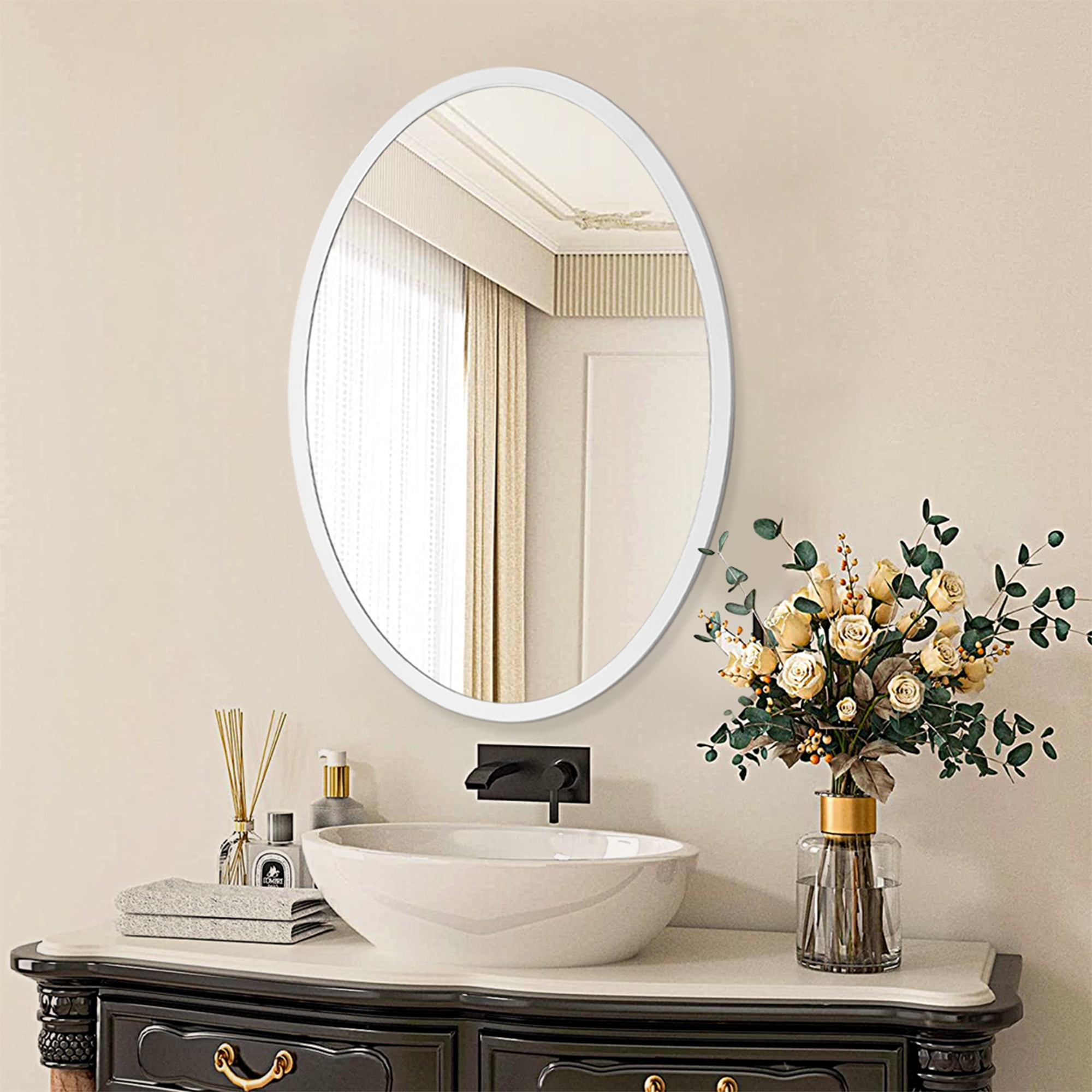 BarberPub Wall Mount Stylist Mirror, Versatile Beauty Mirror, 41"(L) x ...