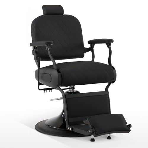 BarberPub All Purpose Barber Chair with Heavy Duty Pump,Reclining ...