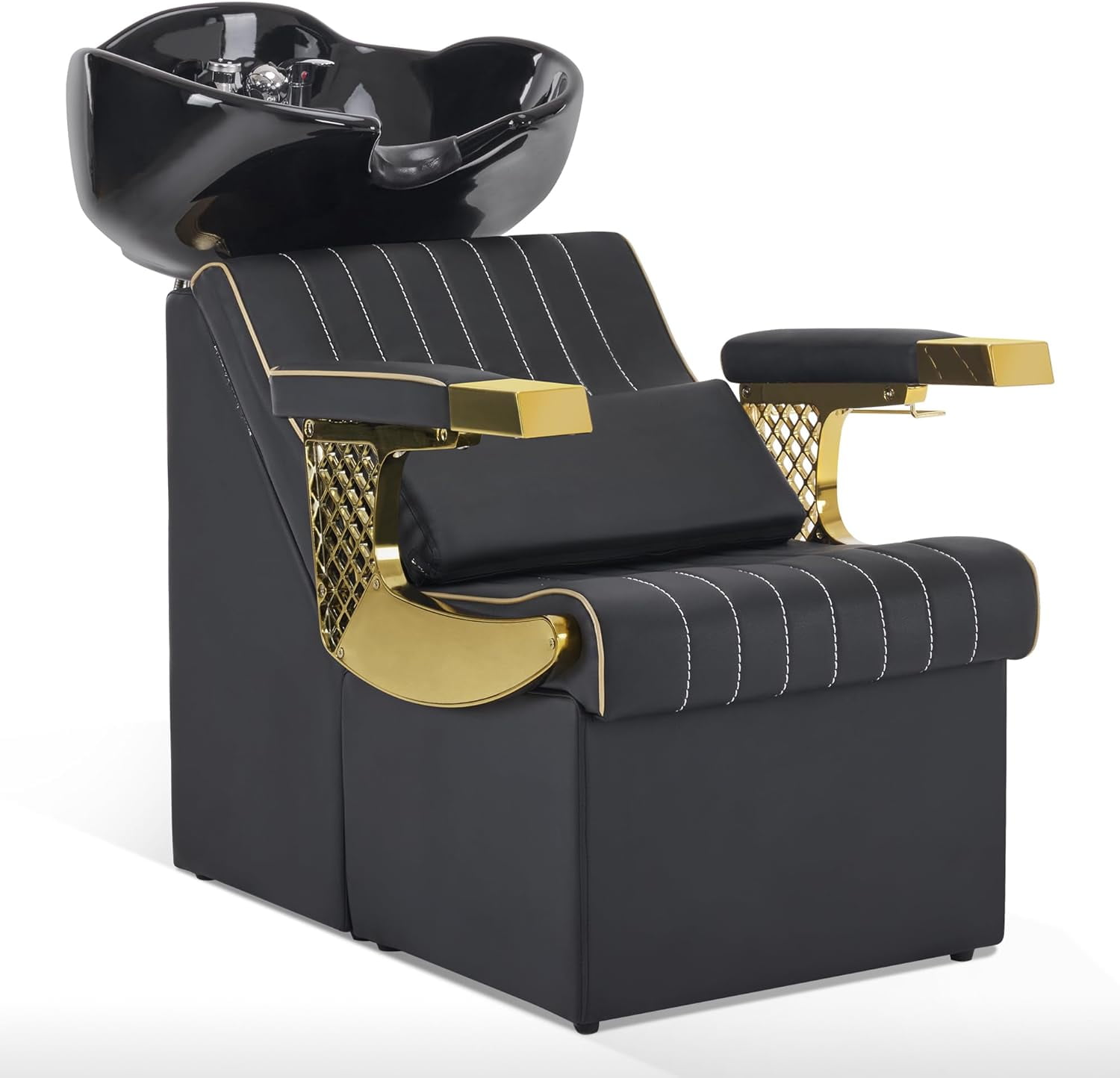 BarberPub Backwash Shampoo Station Chair and Bowl Unit, Porcelain ...