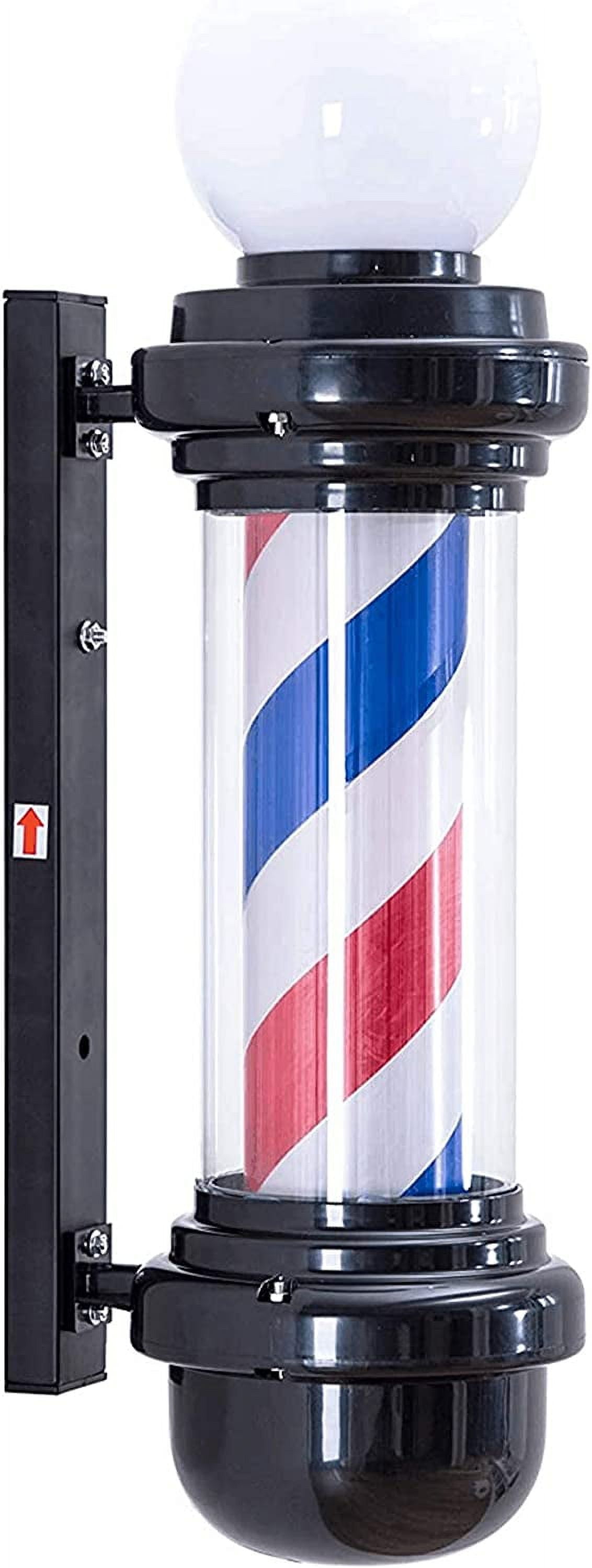 BarberPub Barber Pole with LED Light for Hairdressing,Salon Spa Stripes ...