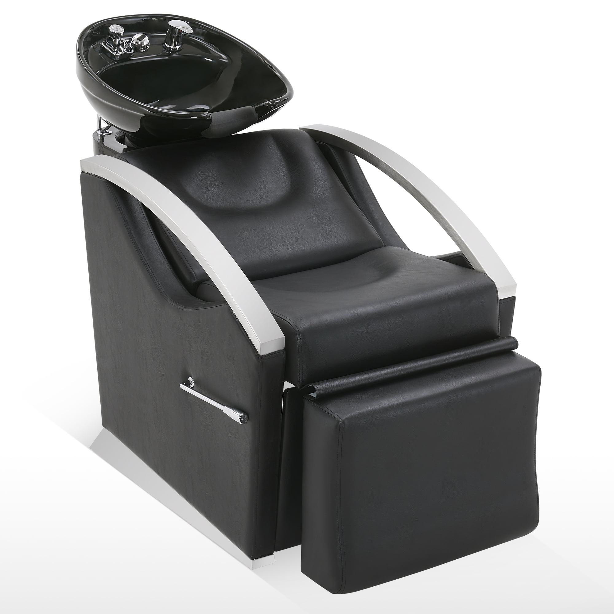 BarberPub Ceramic Bowl Shampoo Chair, Salon Classic Ergonomic Design ...
