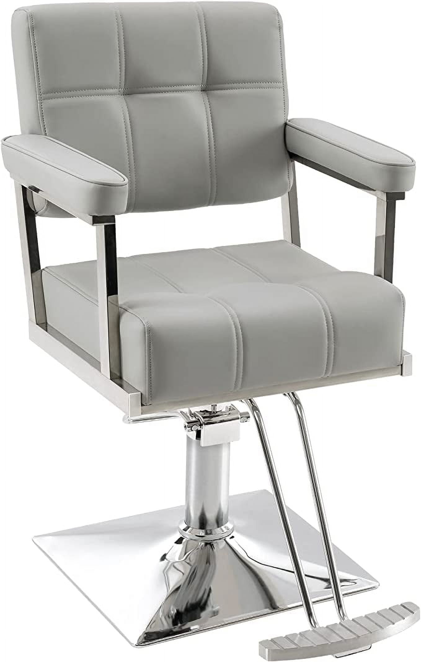 BarberPub Classic Styling Salon Chair for Hair Stylist Hydraulic Pump ...