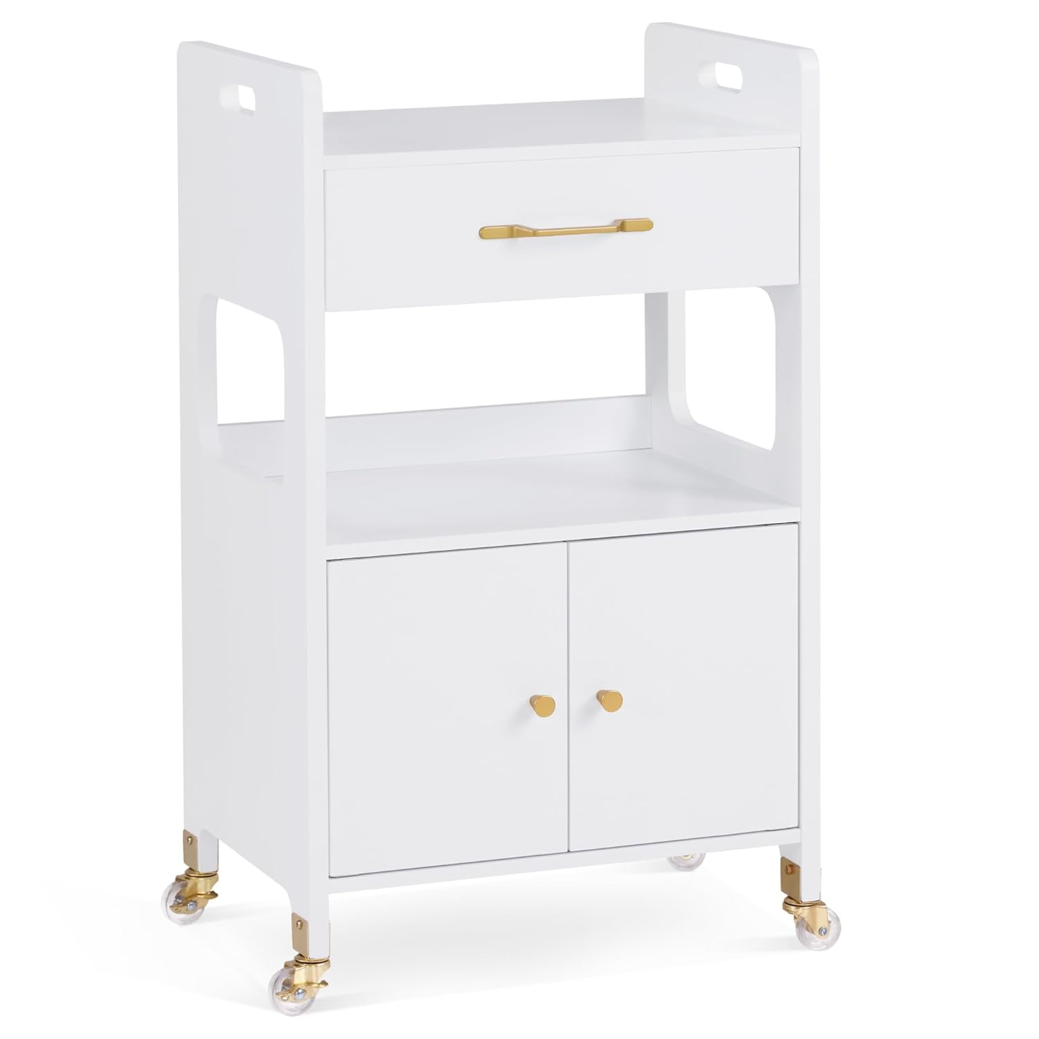 BarberPub Hair Salon Rolling Trolley for Storage, Barber Tray Cart with ...