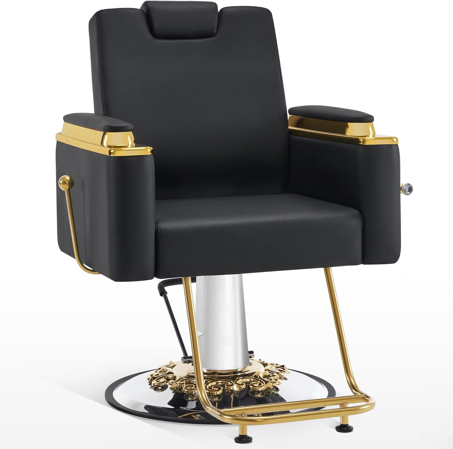BarberPub Luxurious Barber Chair with Heavy-duty Hydraulic Pump ...