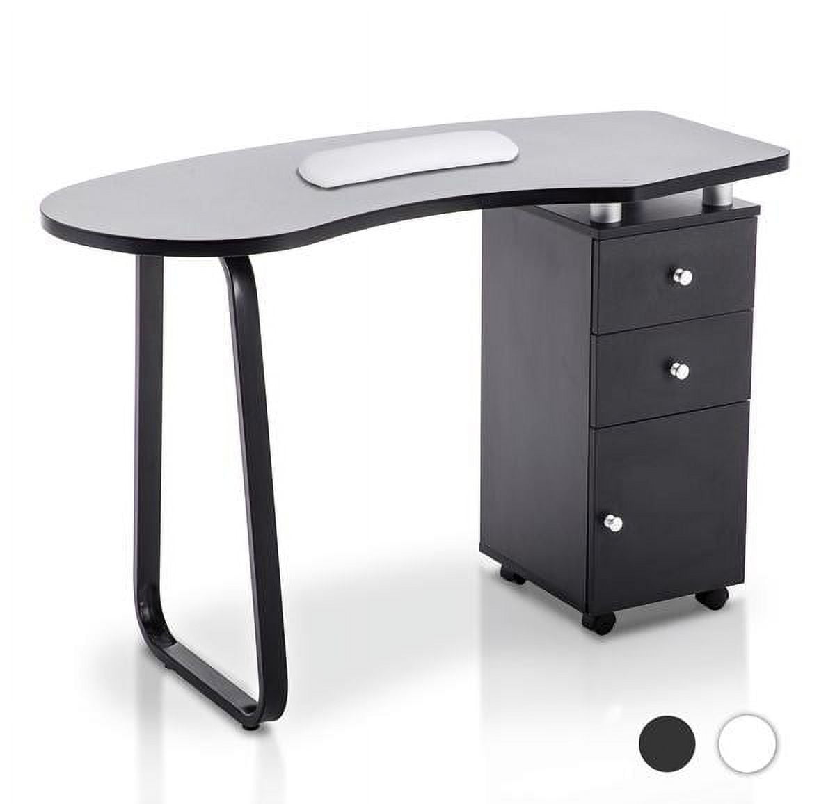 BarberPub Manicure Acetone Resistant Table, Professional Nail Table ...