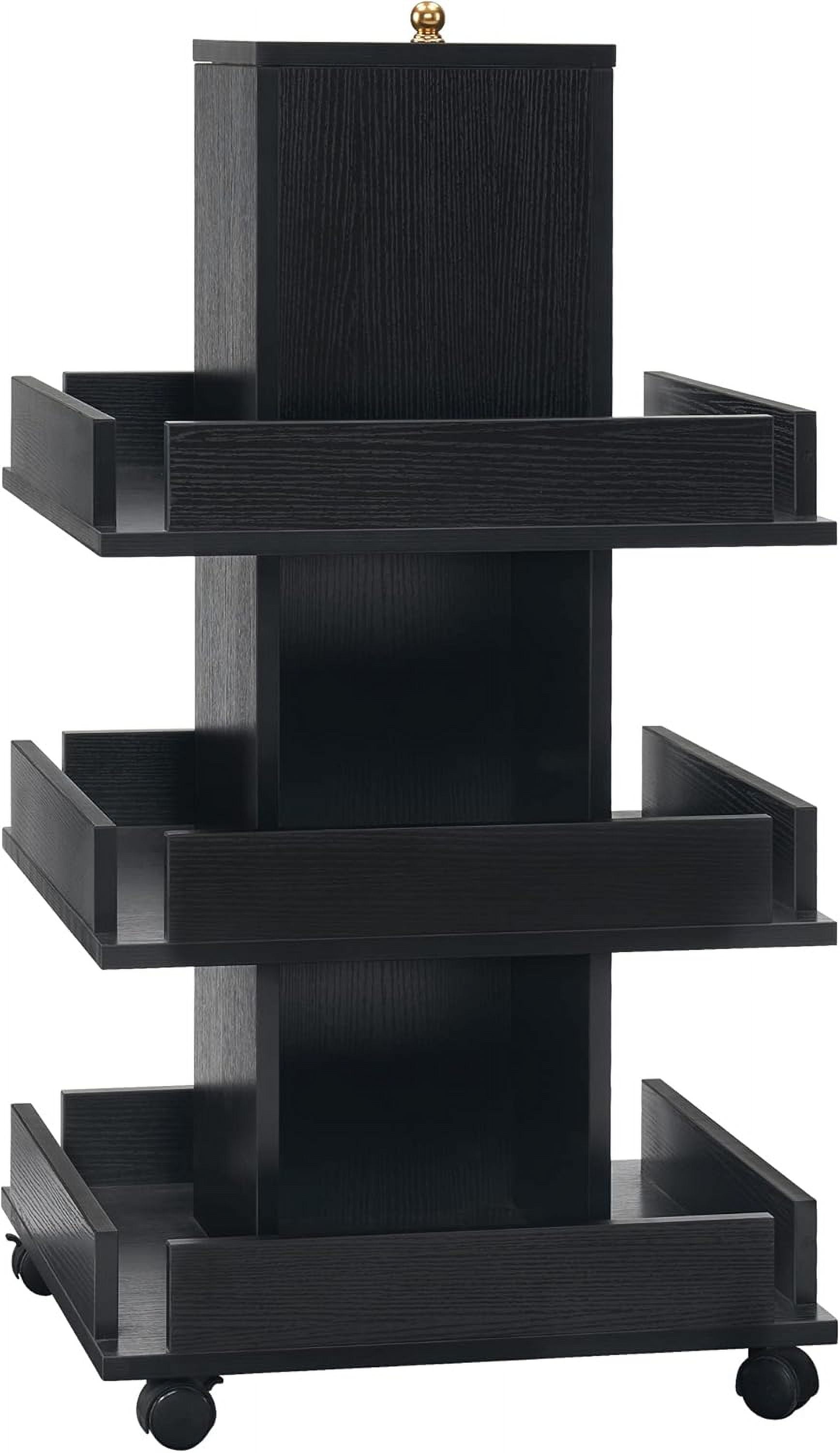 BarberPub Multi-Functional Kitchen Trolley with Lockable Wheels, 3-Tier ...