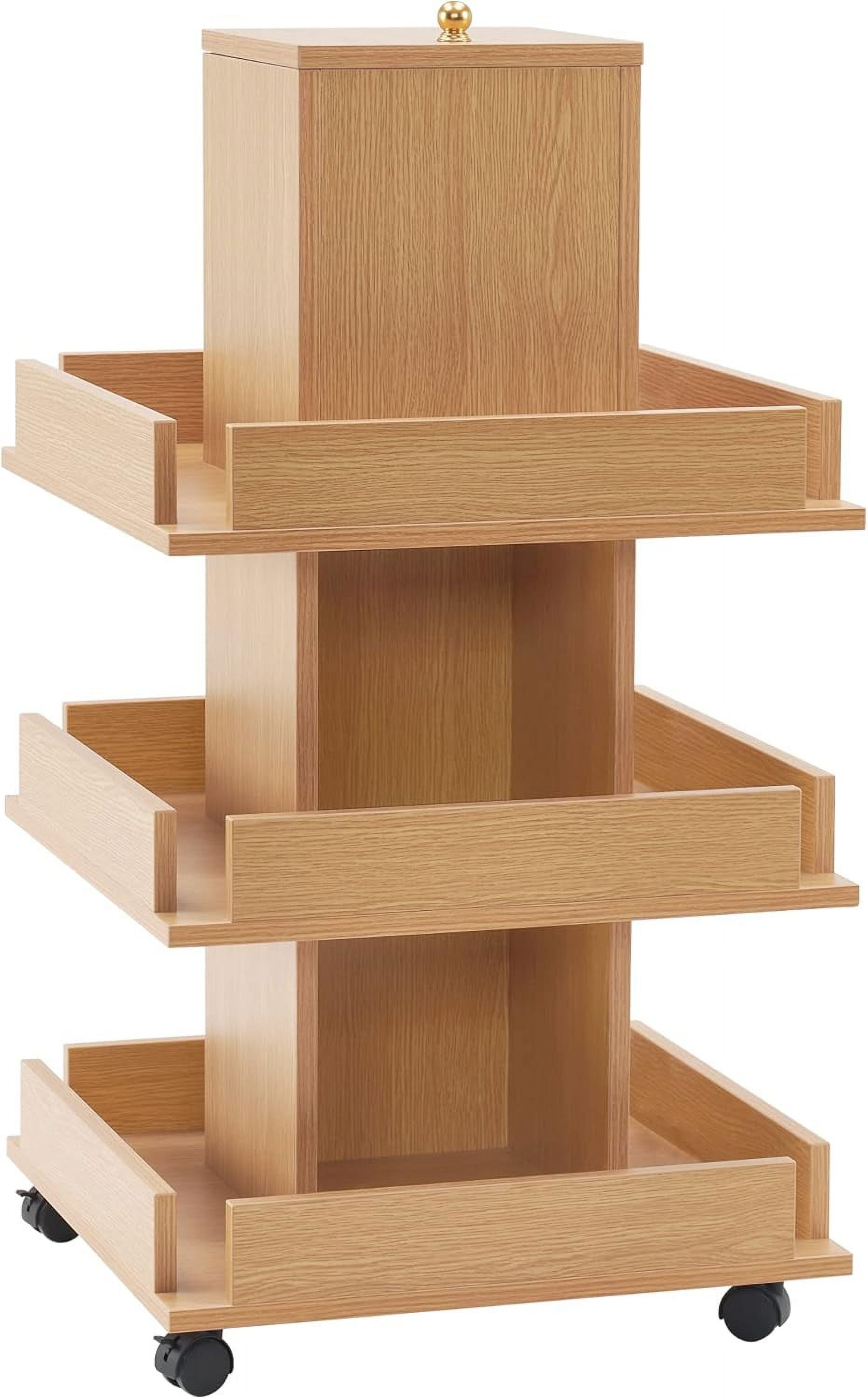 BarberPub Multi-Functional Kitchen Trolley with Lockable Wheels, 3-Tier ...