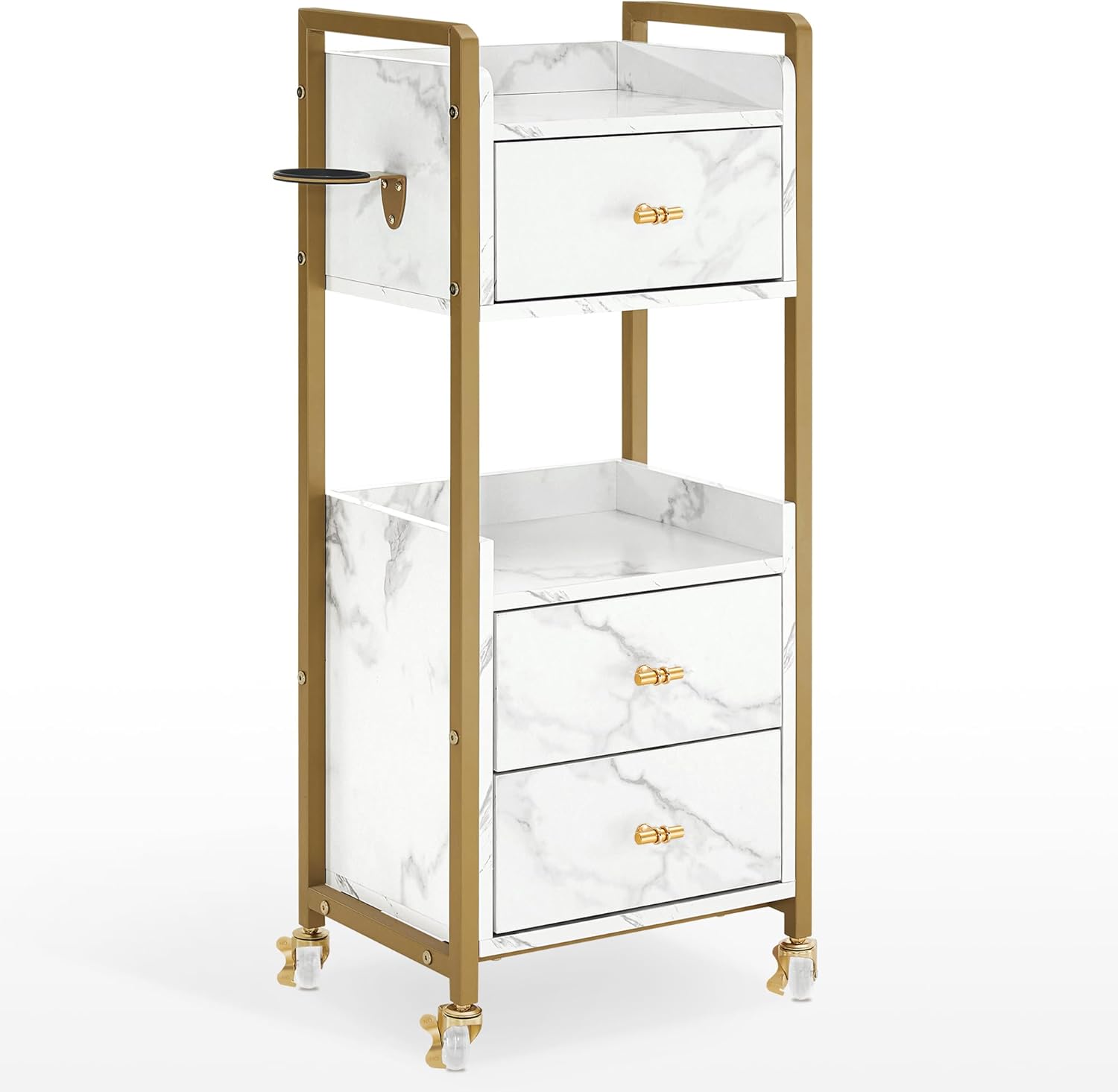 BarberPub Salon Cart Barber Trolley with Lockable Wheels, Acetone ...