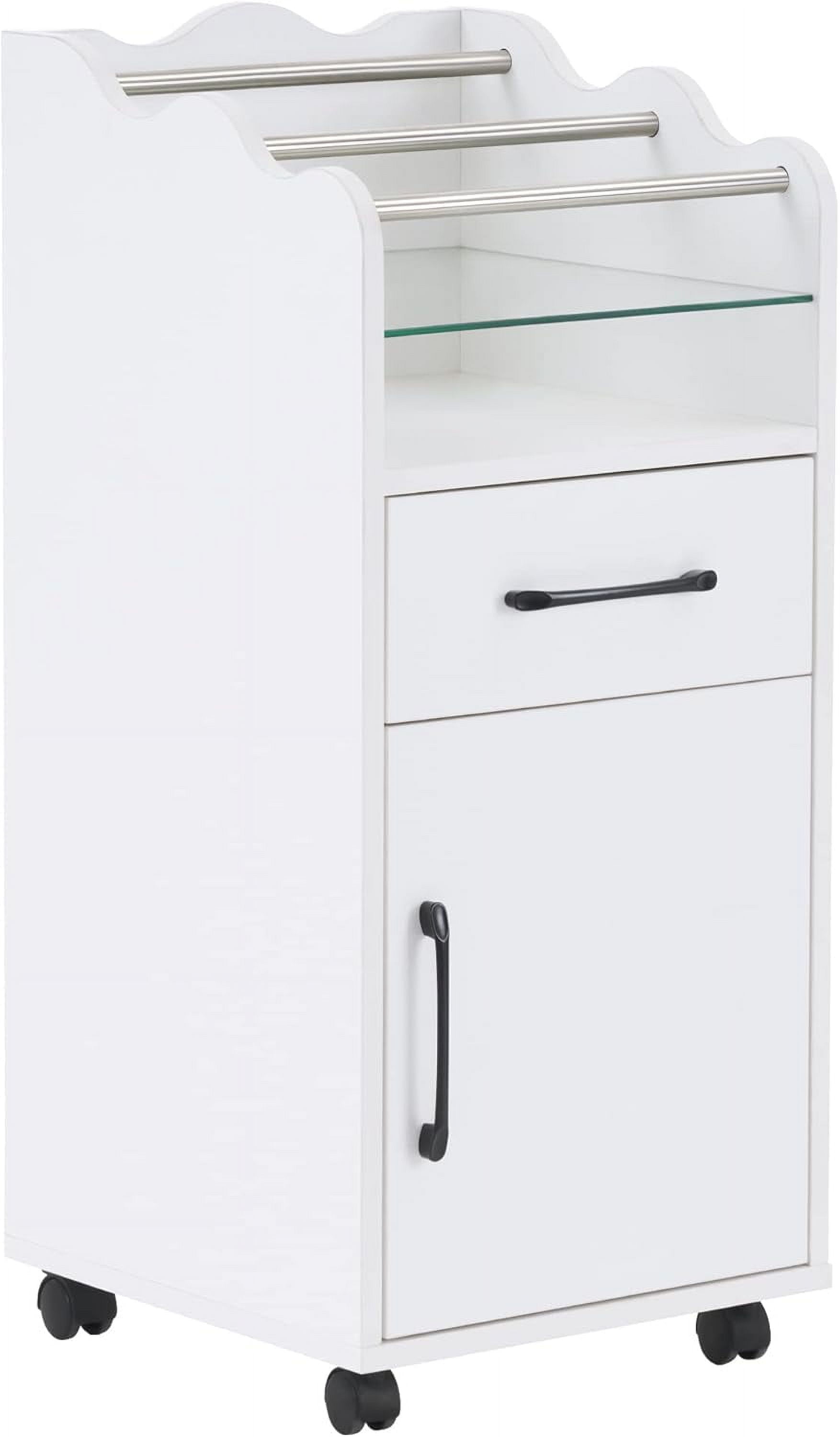 BarberPub Salon Cart with Storage Drawer Cabinet Rolling Salon Cart for ...