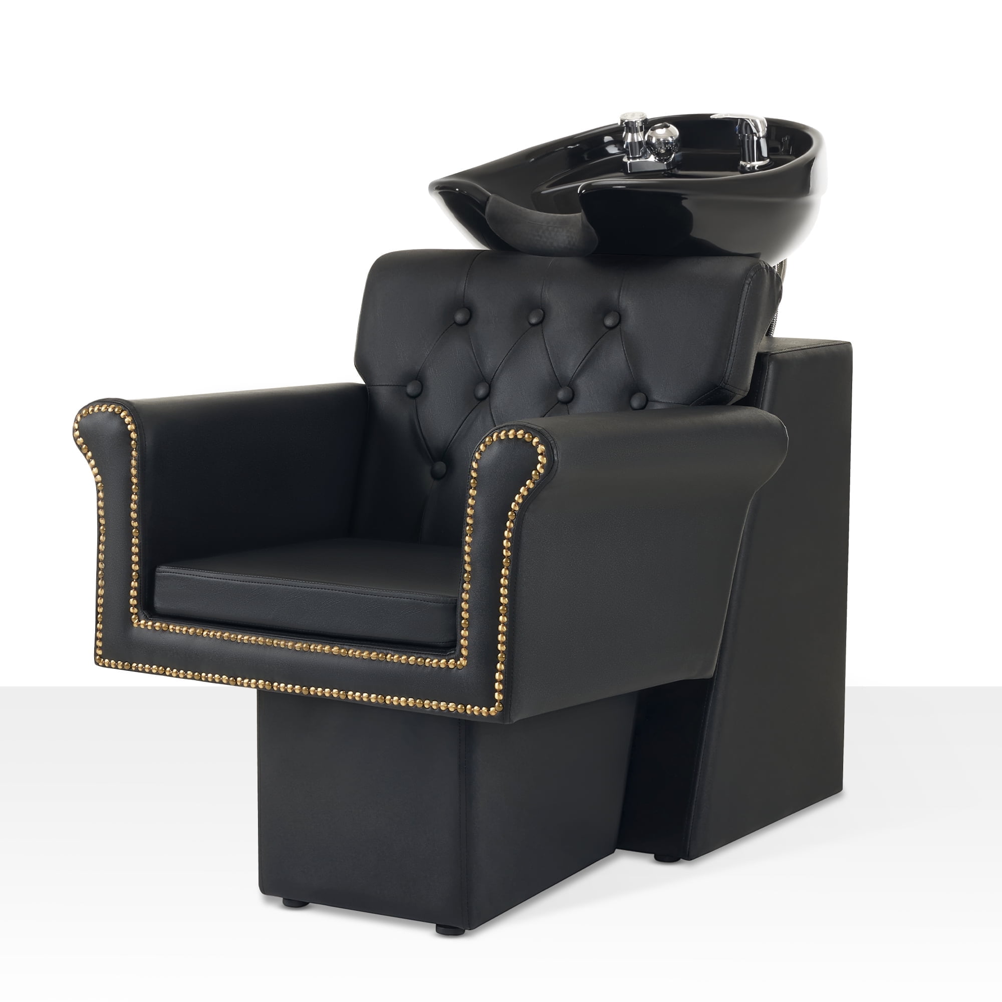 BarberPub Shampoo Chair with Ceramic Bowl Backwash Sink Salon Wash ...
