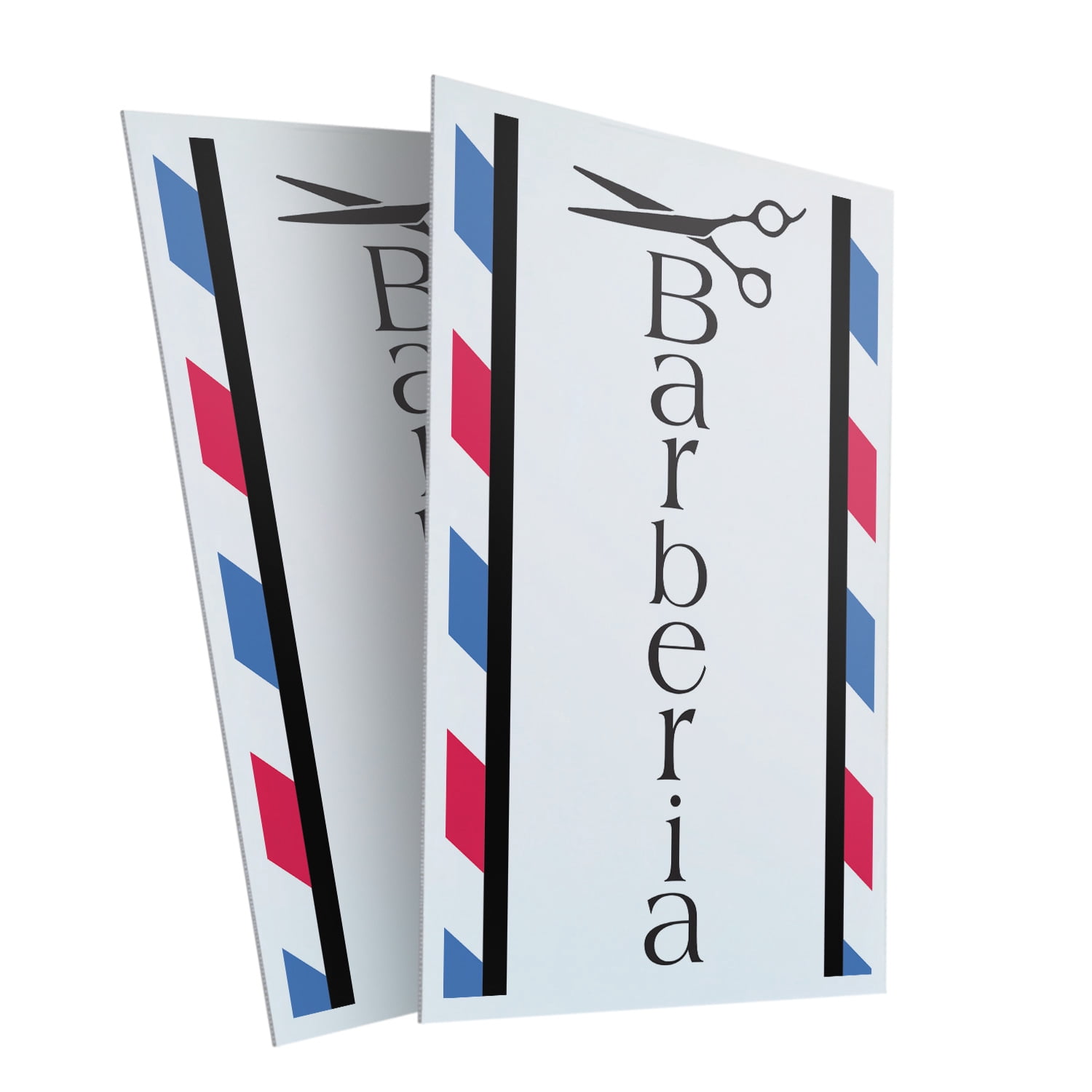 Barberia (2-Pack) 24 Inch x 36 Inch Plastic Signs | Sign Insert 4mm ...
