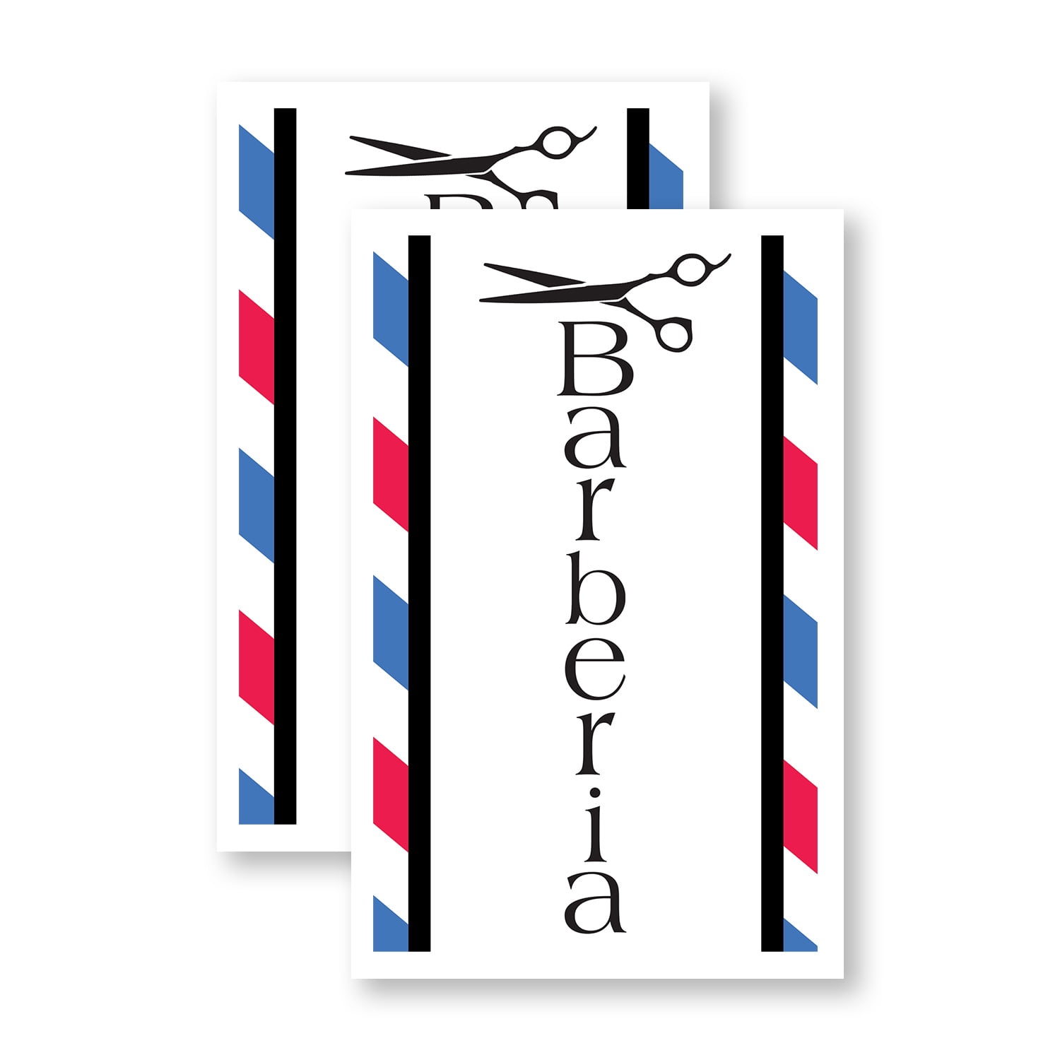 Barberia (2-Pack) 24 Inch x 36 Inch Vinyl Decals | Sign Insert Peel ...