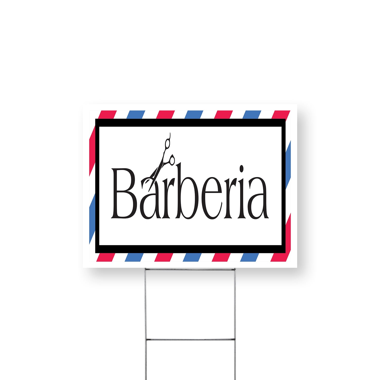 Barberia Yard Sign 12 Inch x 16 Inch Single Sided Weatherproof Heavy ...