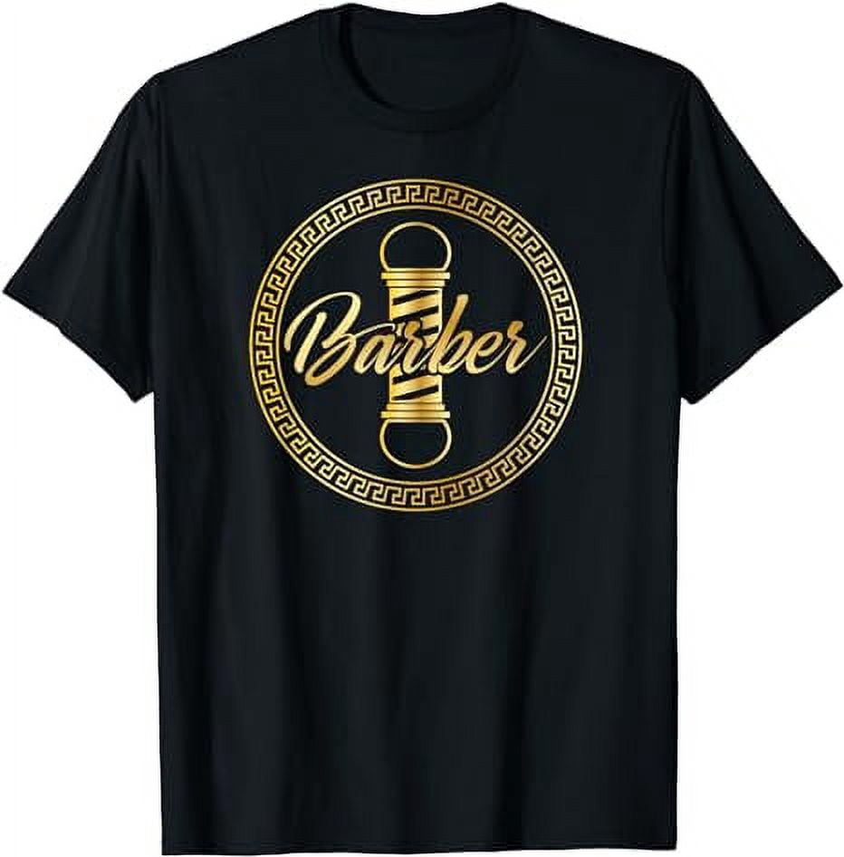 Barbering Logo Barbershop Barber School Graduation Gift T-Shirt ...