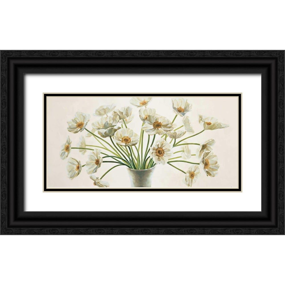 Barberini, Eva 18x11 Black Ornate Wood Framed with Double Matting ...