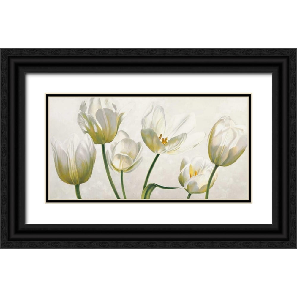 Barberini, Eva 24x14 Black Ornate Wood Framed with Double Matting ...