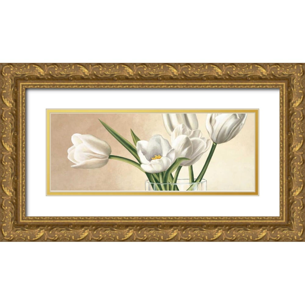 Barberini, Eva 32x15 Gold Ornate Wood Framed with Double Matting Museum ...