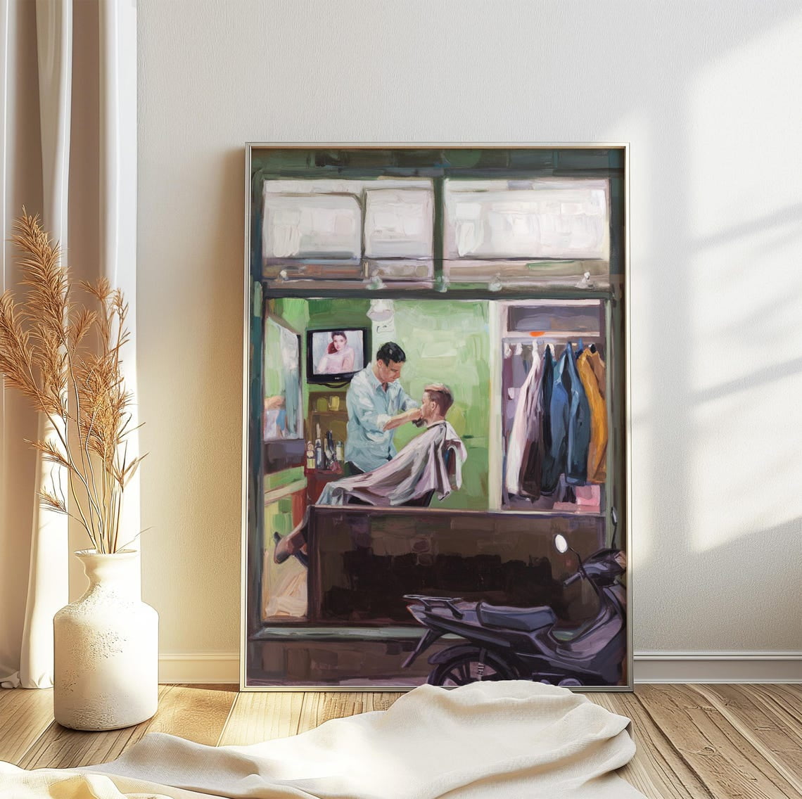 Barbershop Poster, Retro Barber Wall Art, Hairdressing Print, Classic ...