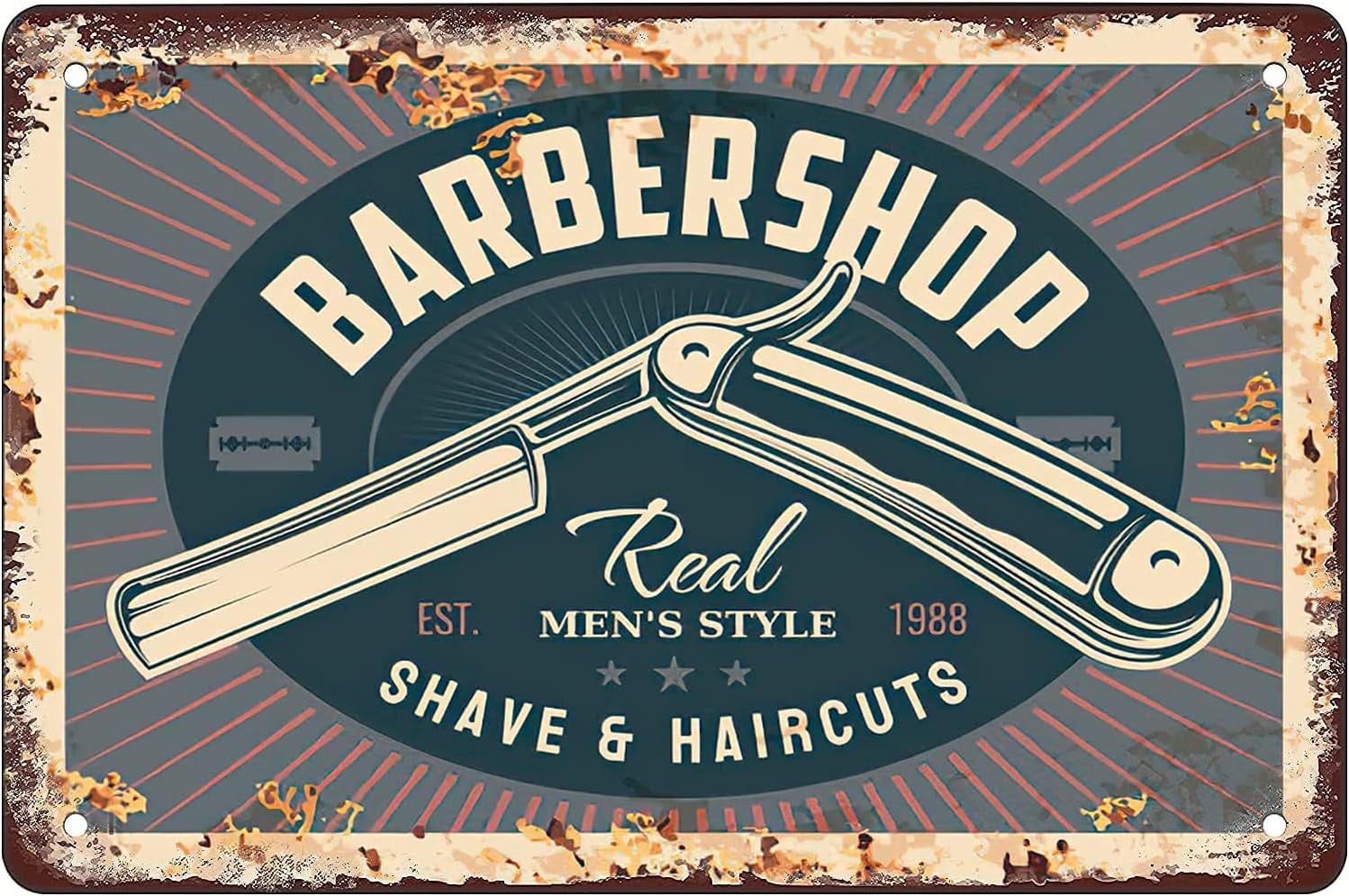 Barbershop Razor Diamond Painting Kits for Adults Shave And Haircuts 5D ...