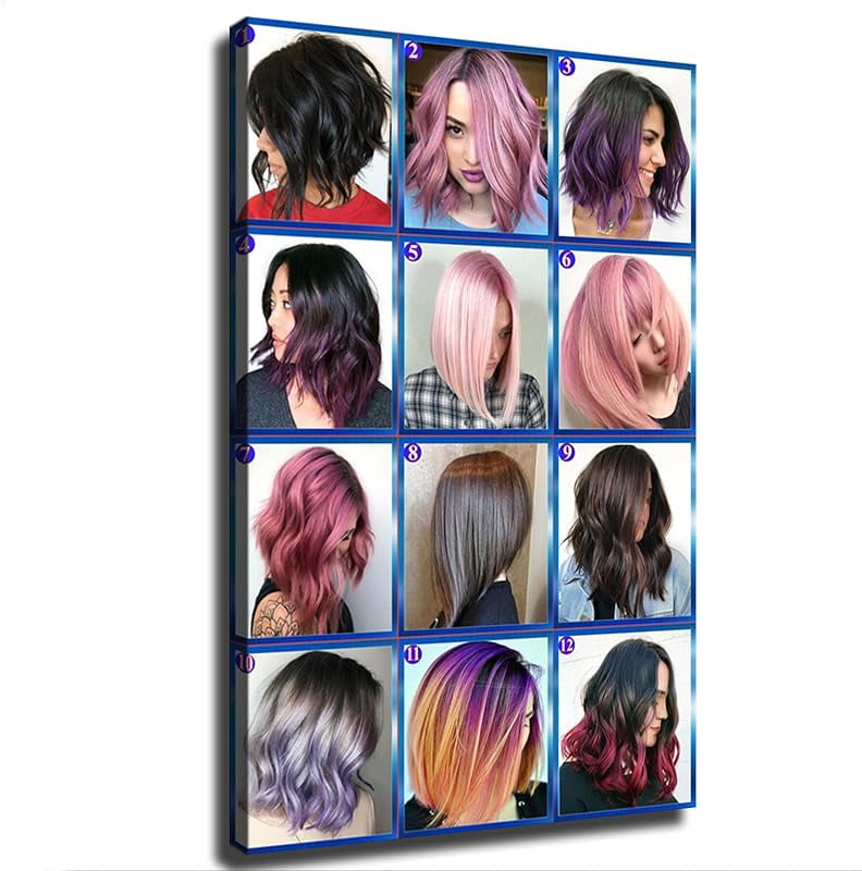 Barbershop Wall Decoration Barbershop Poster Women's Short Hair Posters ...