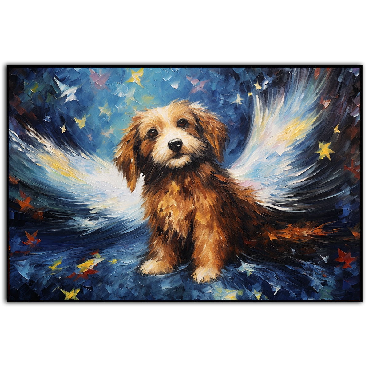Barbet Dog Painting Memorial Canvas, Dog Breeds Canvas, Pet Loss Canvas ...