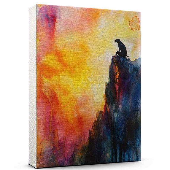 Barbet Dog Stretched Canvas Size 8x12 – Climbing Theme Dog Art for Wall ...