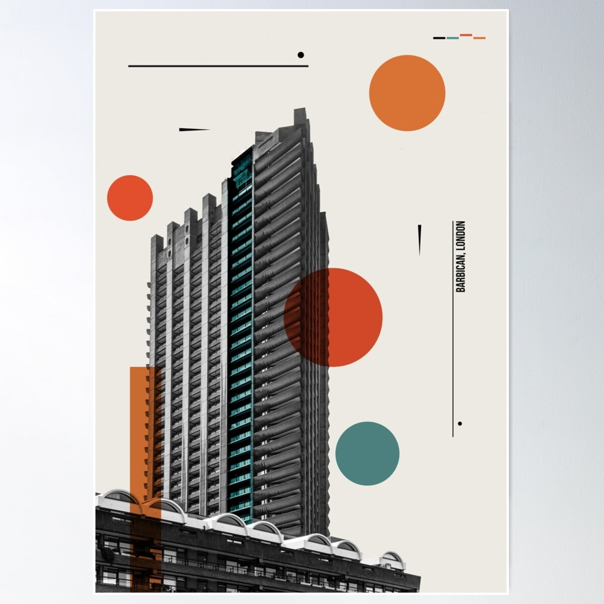 Barbican, London Poster Wall Art, Modern Wall Decor For Living Room ...