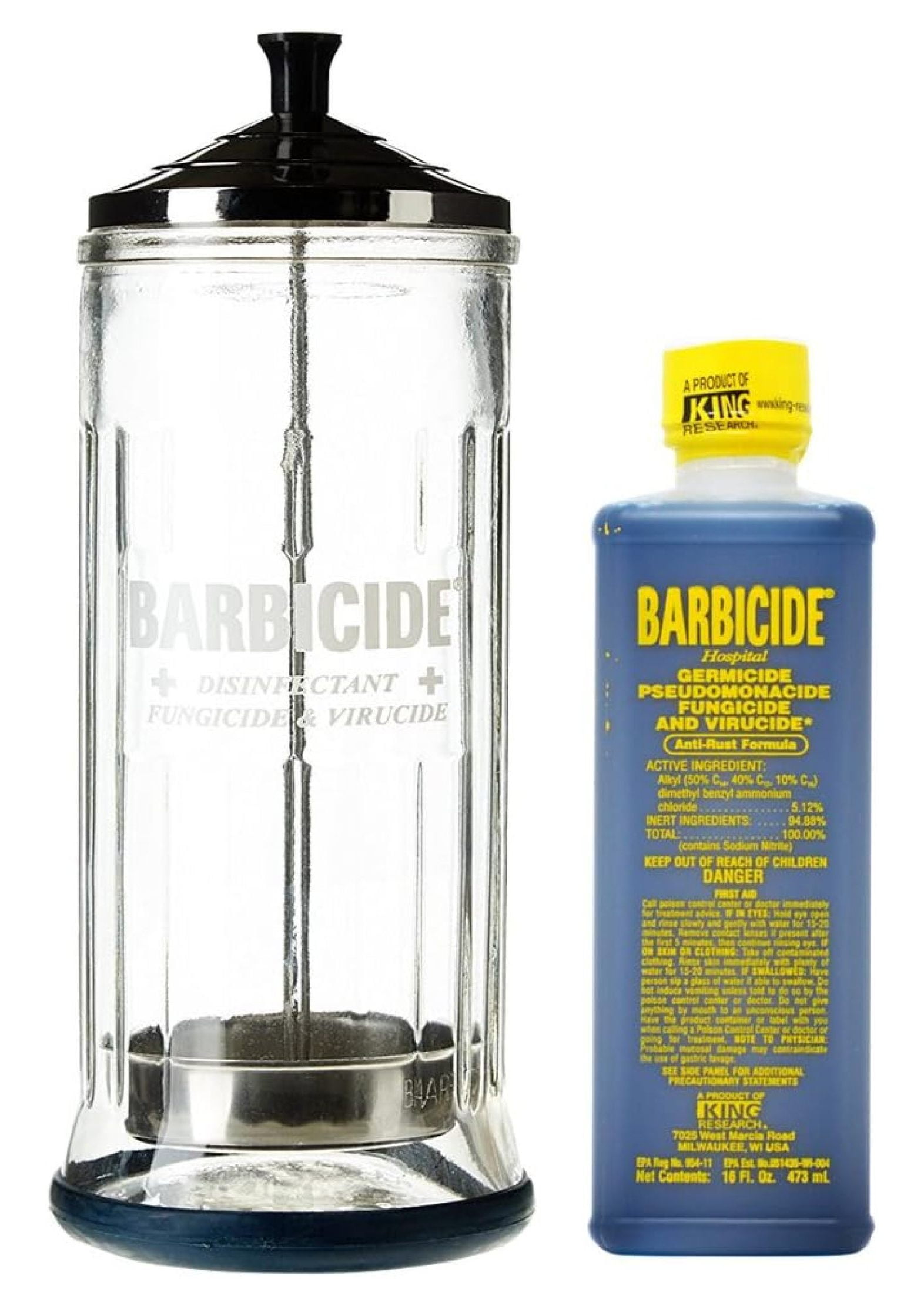 Barbicide Disinfecting Jar Large 37oz + Disinfectant 16oz - Walmart.com