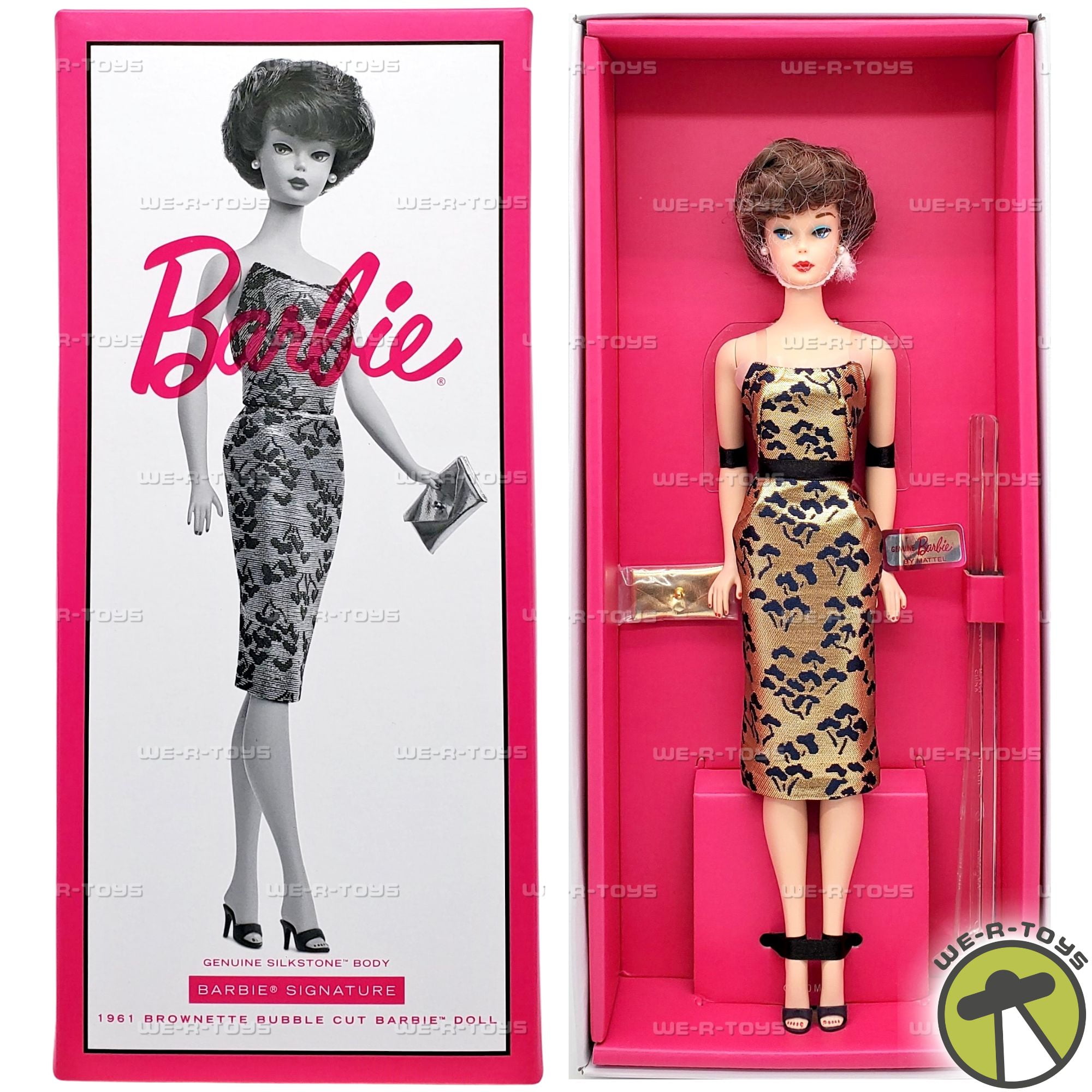 Free Shipping! Barbie 1961 Brownette Bubble Cut Doll Silkstone Mattel 2020 #GXL25 NEW - Walmart ...