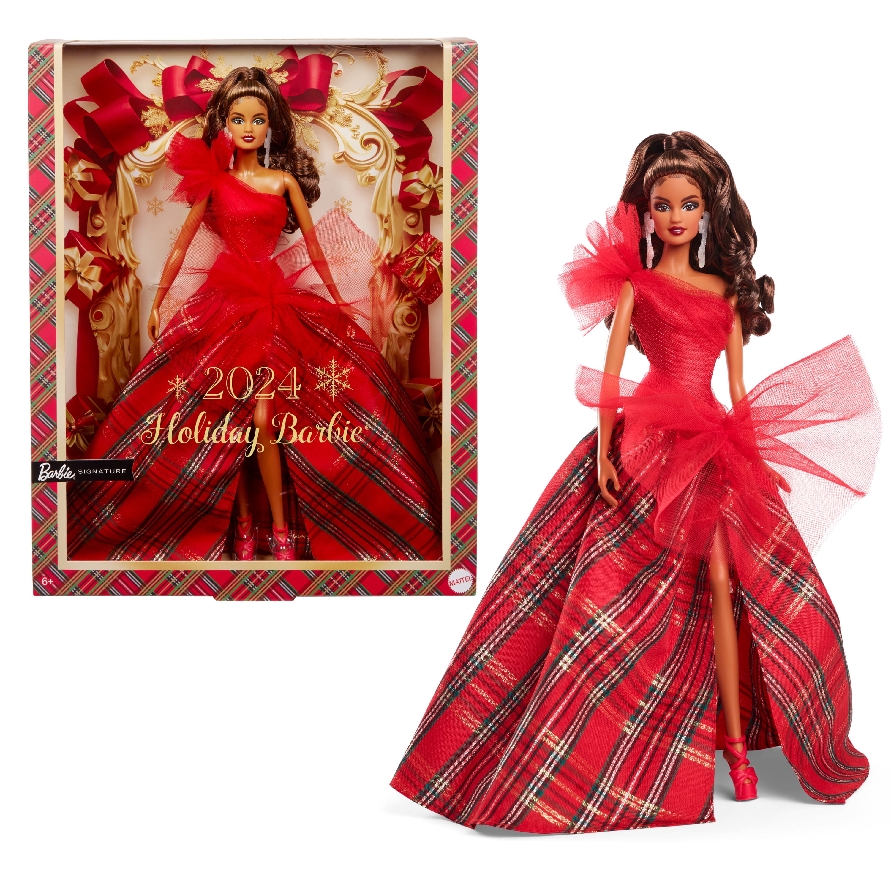 Barbie 2024 Holiday Barbie Dolls, Seasonal Collector Gift, Barbie ...