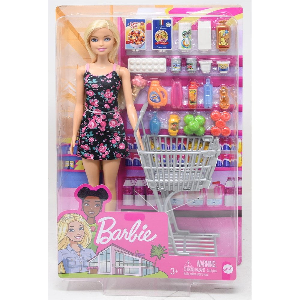 Barbie 3+ Dolls with Shopping Time Set, 8.5" x 3" x 12.7" - Walmart.com