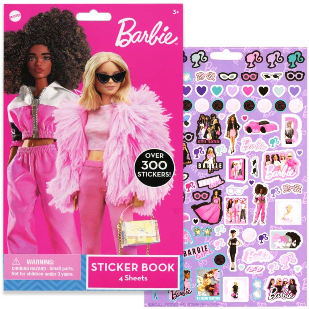 Barbie 4 Sheet Sticker Book with Over 300 Stickers - Walmart.com