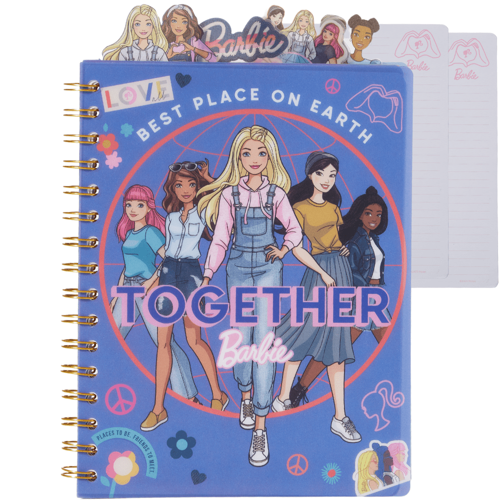 Innovative Designs Barbie Tab Journal Notebook, Spiral Bound, 96 Lined ...