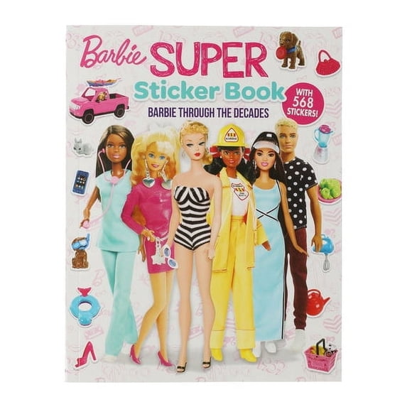 Bgbcostume.com Barbie 568-Pack Stickers Notebook, Flowers, Sequins ...