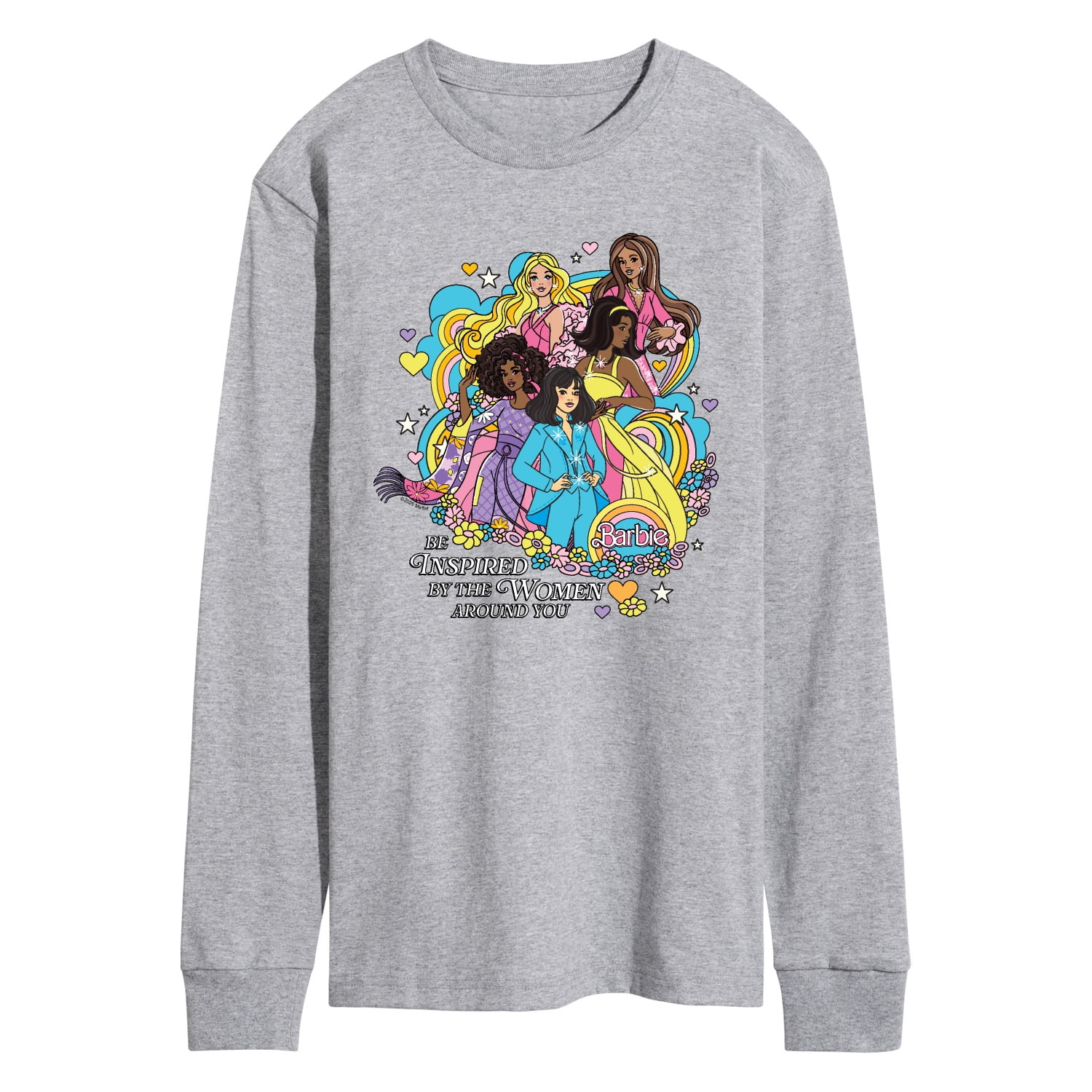 Barbie - 70s Barbies - Men's Long Sleeve Graphic T-Shirt - Walmart.com