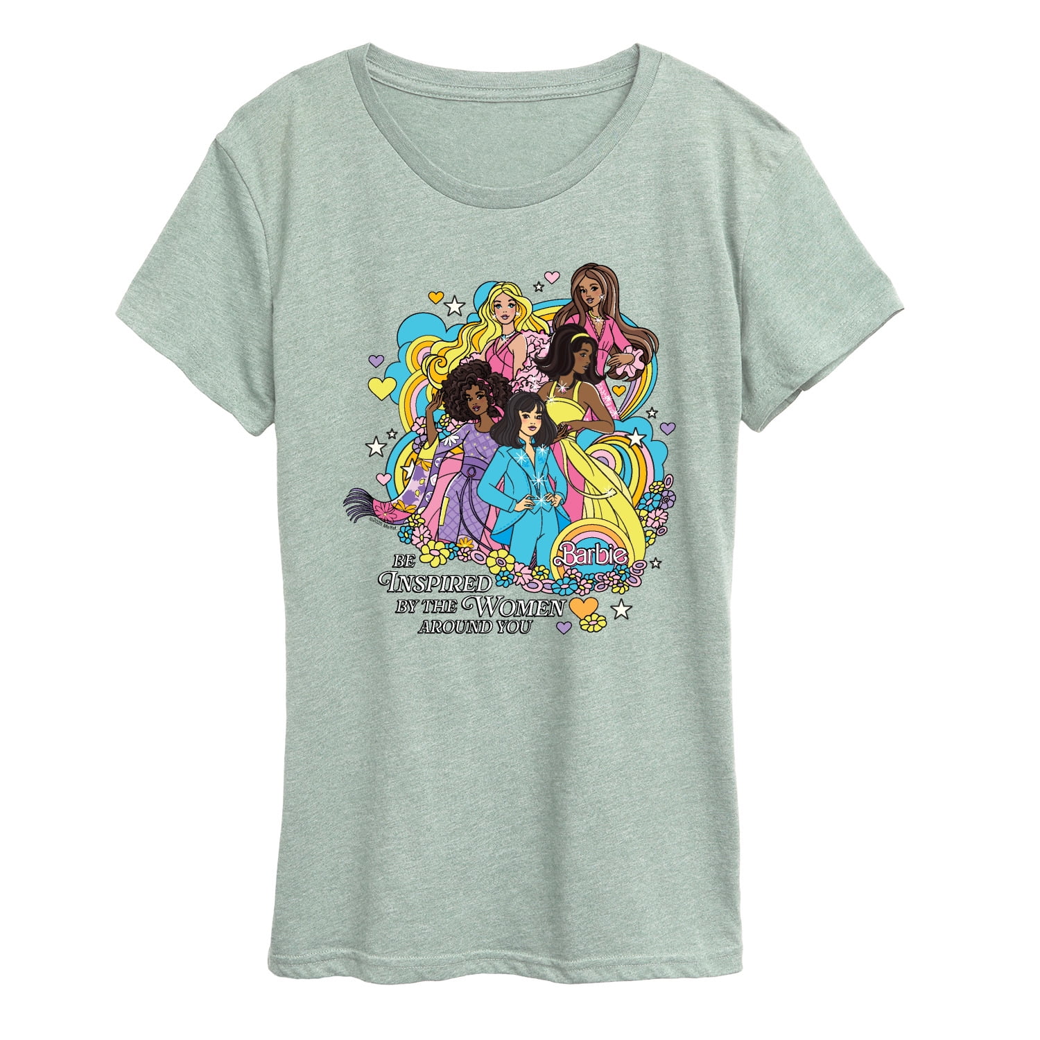 Barbie - 70s Barbies - Women's Short Sleeve Graphic T-Shirt - Walmart.com