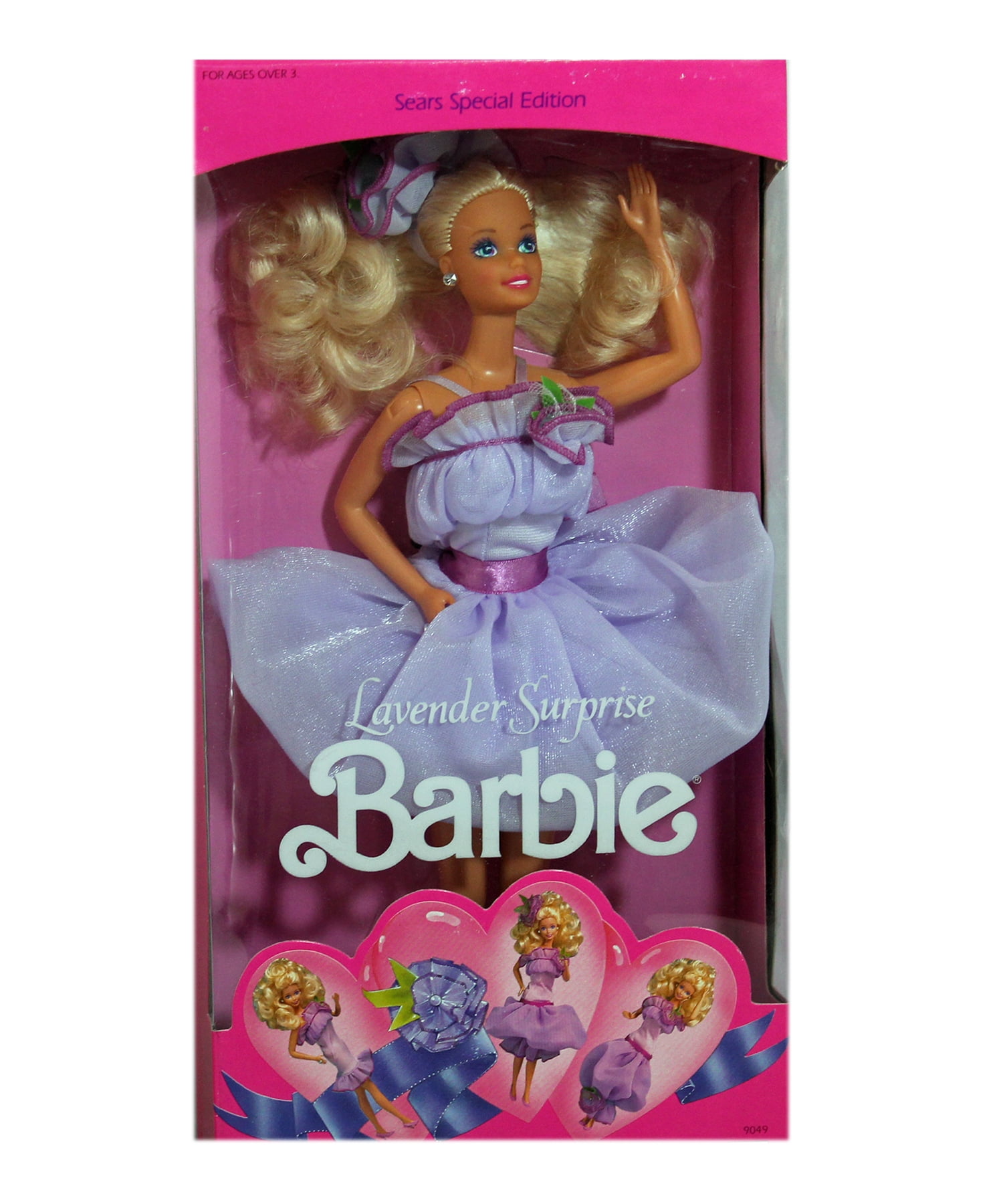 Barbie 9049 1989 Sears Lavender Surprise Blonde Doll - Walmart.com