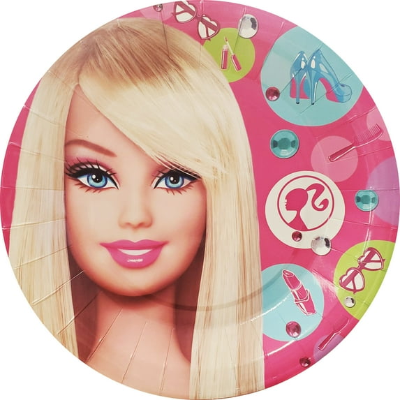 Barbie 'All Doll'd Up' Large Paper Plates (8ct) - Walmart.com