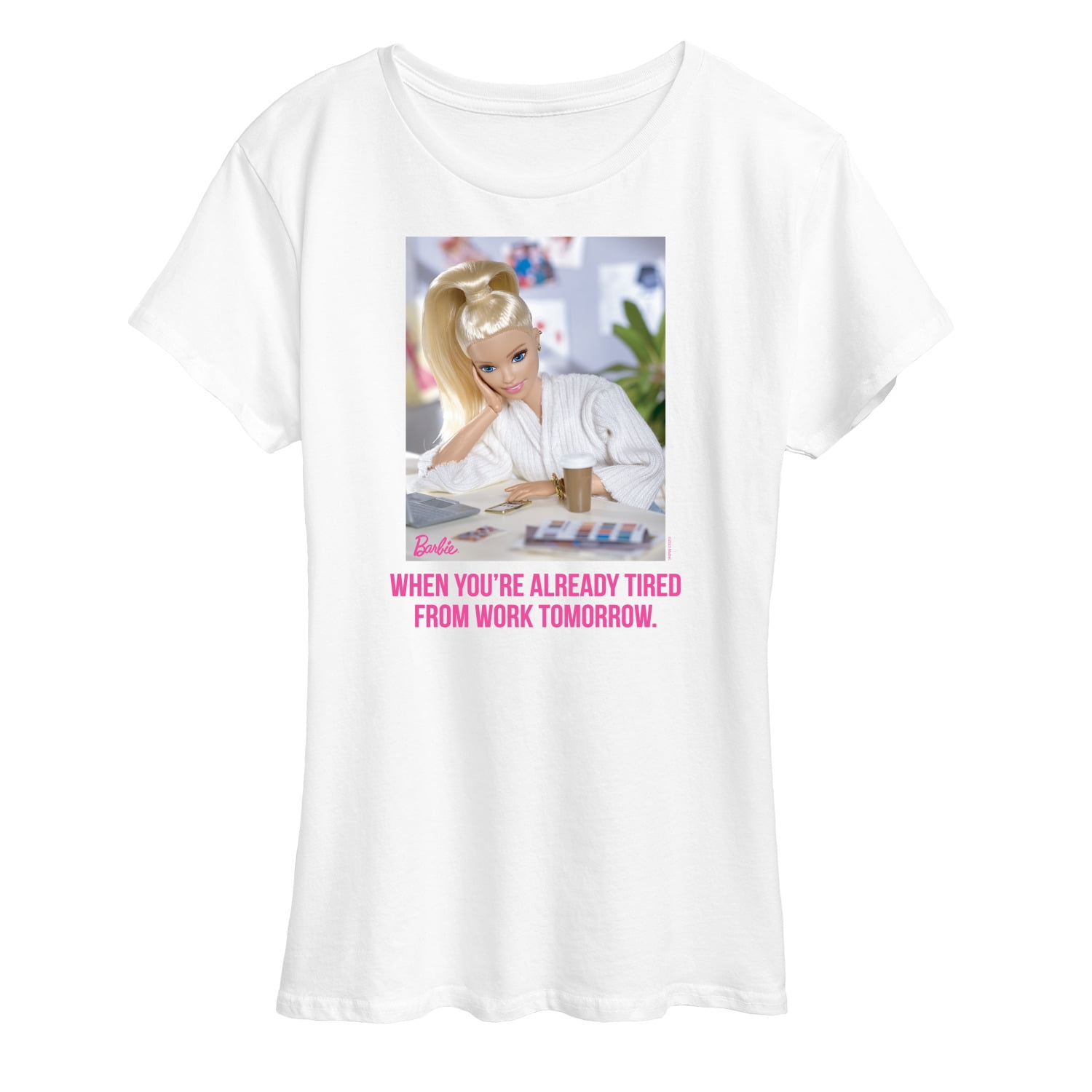 Barbie - Already Tired Barbie Work - Women's Short Sleeve Graphic T ...